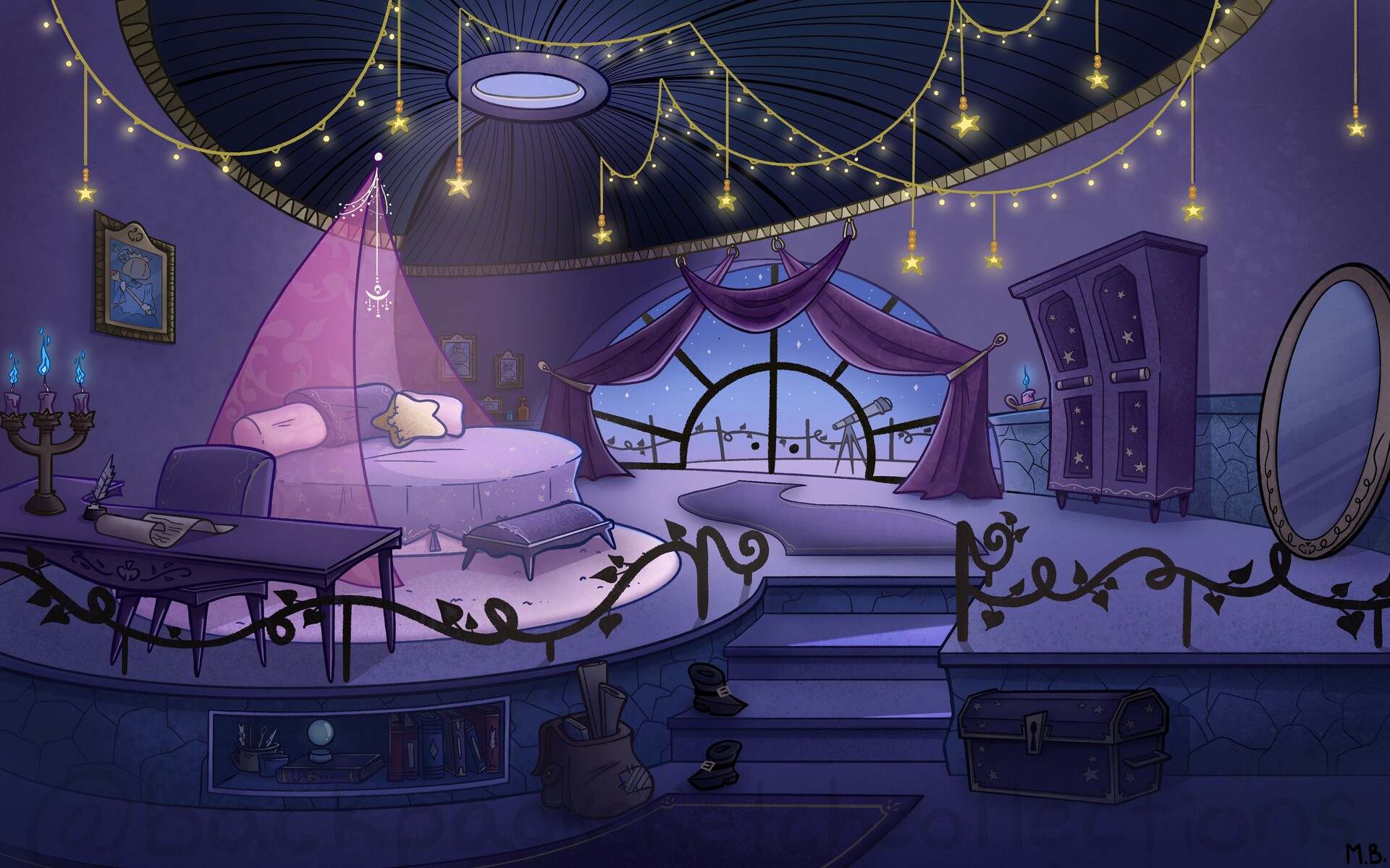 Princess Bedroom Purple