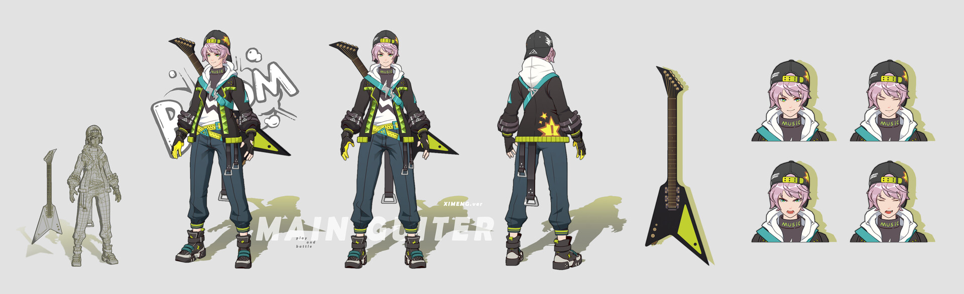 ArtStation - Band hand-Electric guitar