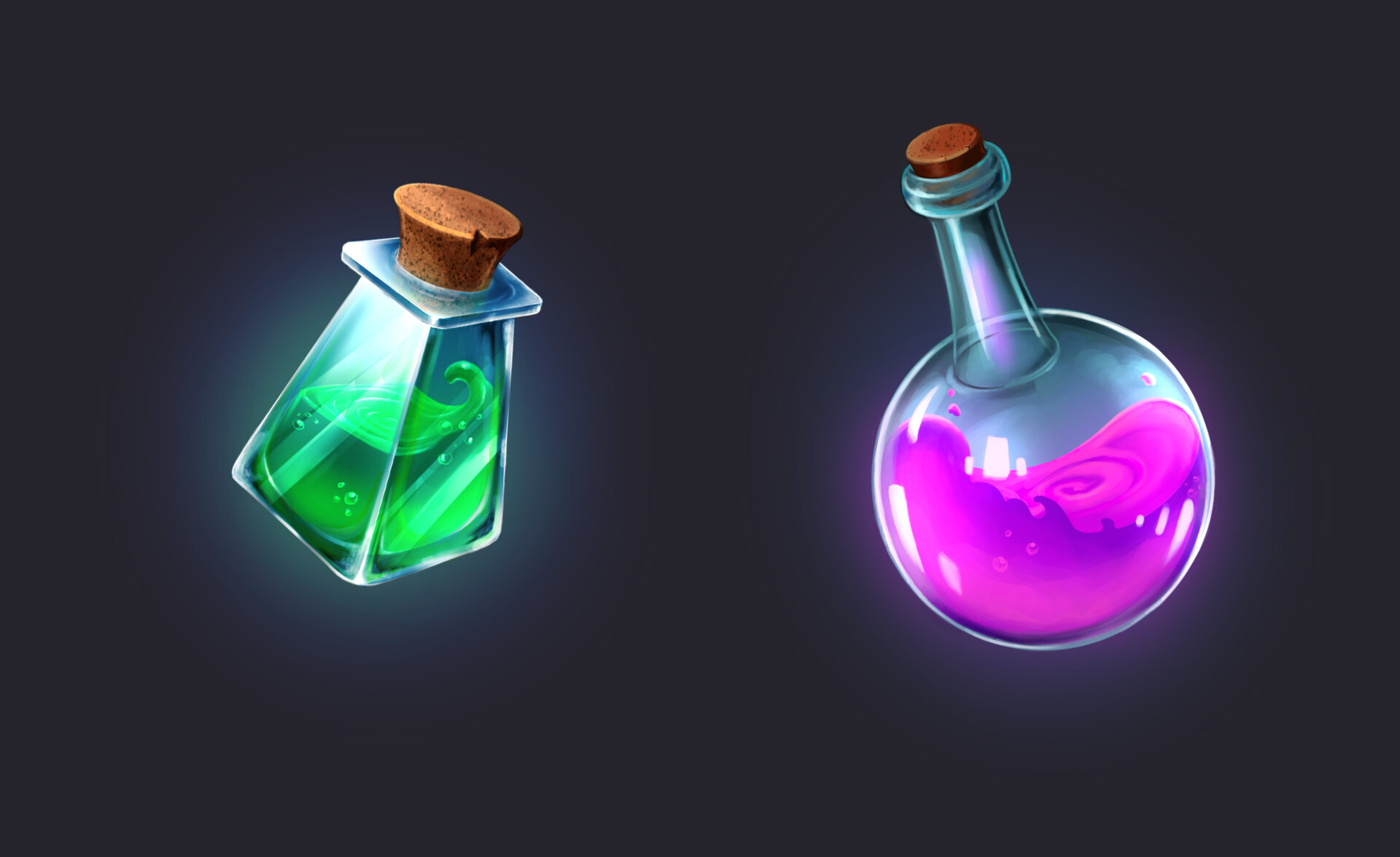 ArtStation - magic bottles