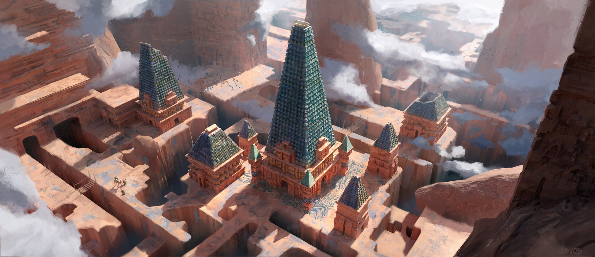 ArtStation - Cliffside ancient temples