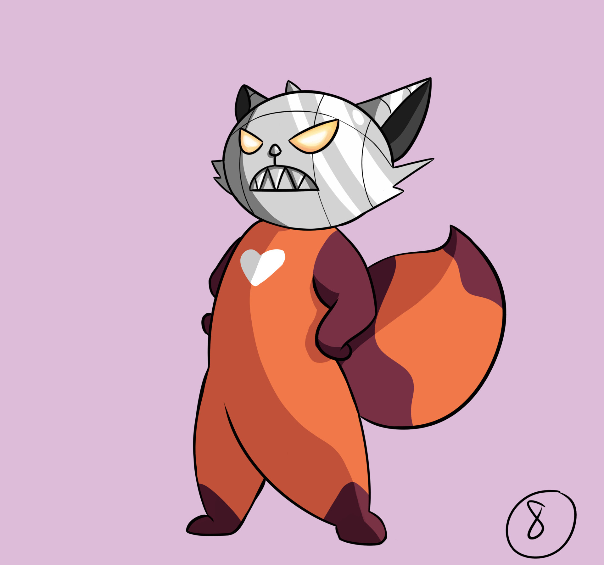 Red Panda Cartoon Character