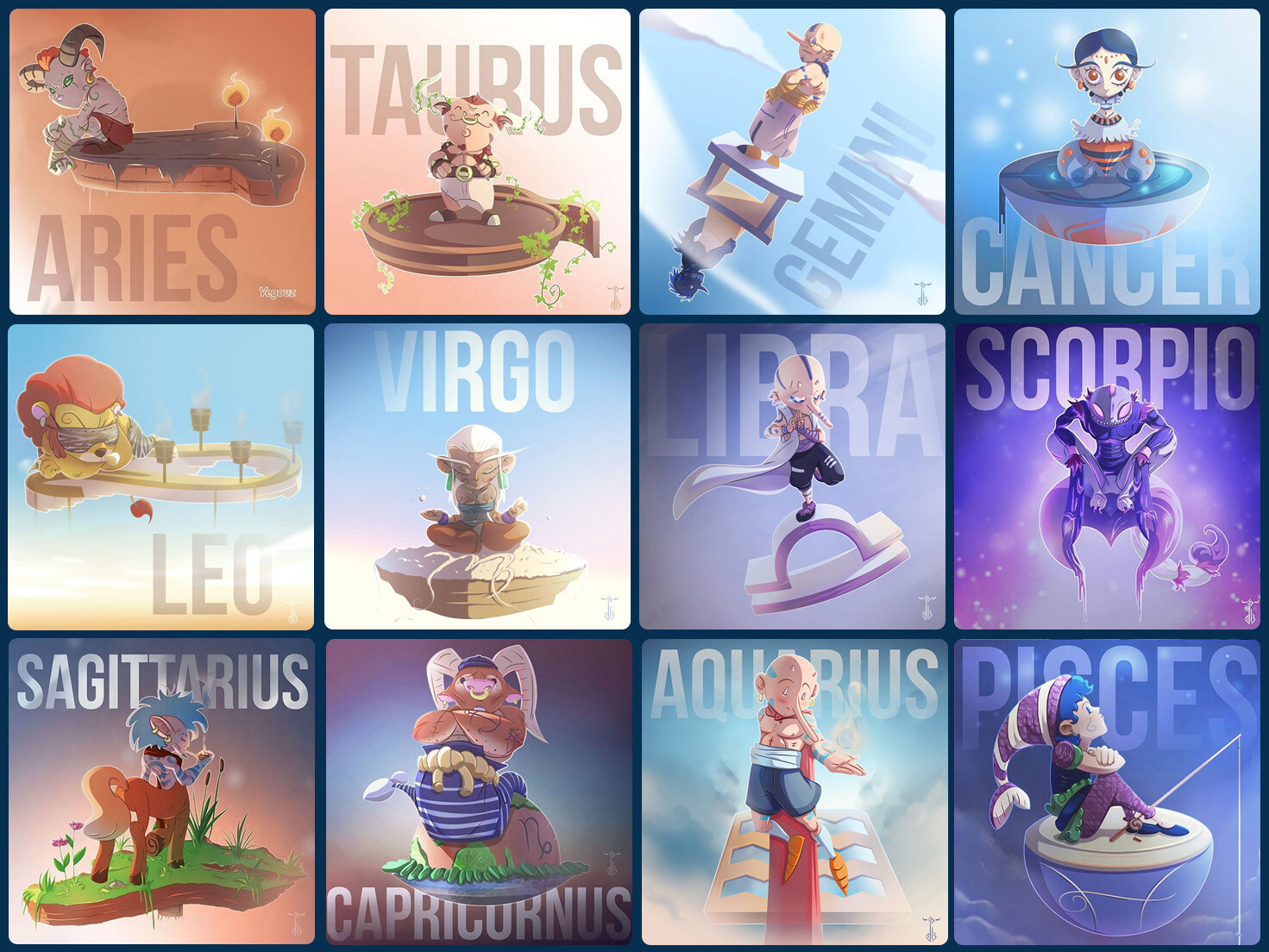 ArtStation - Astrological Signs