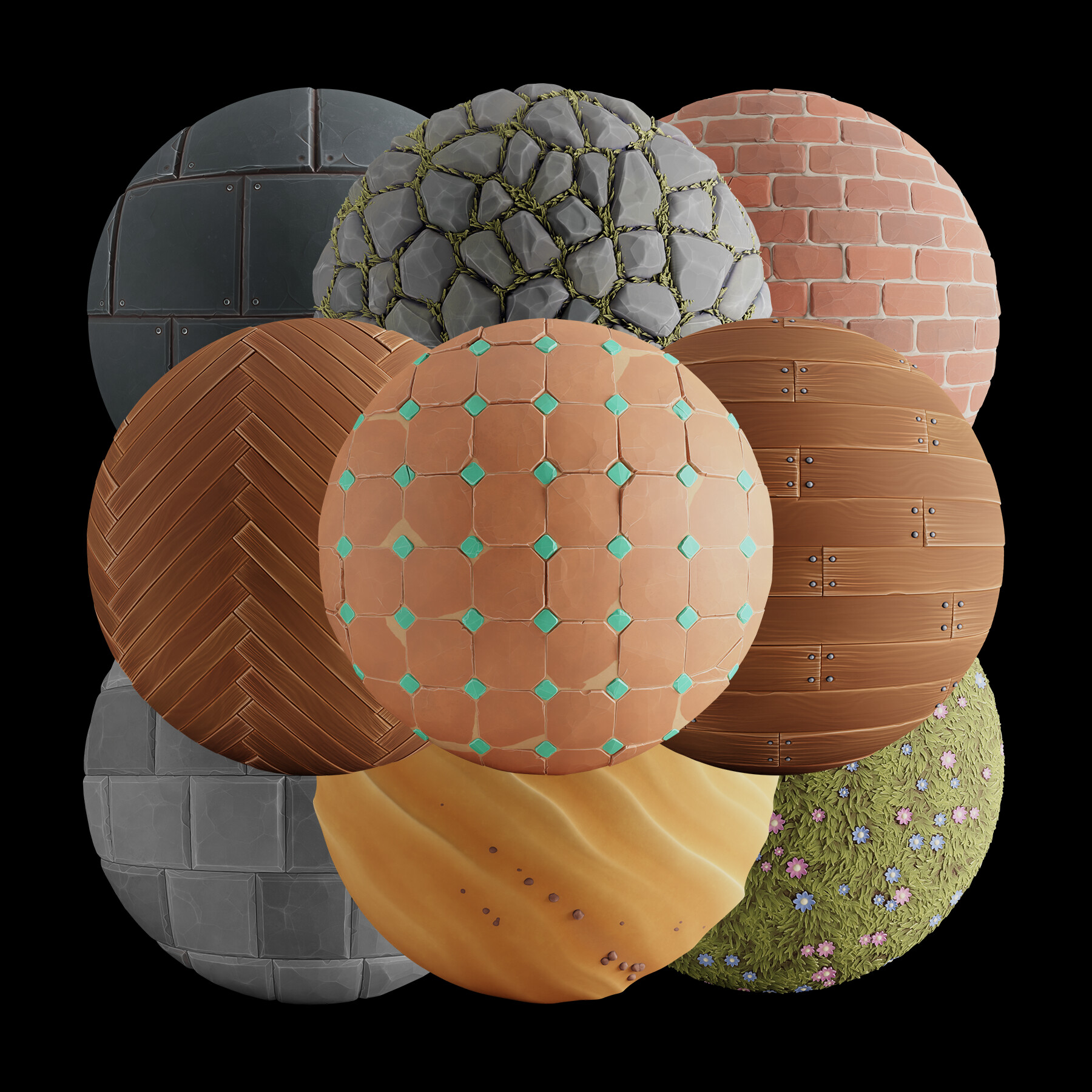 ArtStation - Stylized Materials Study