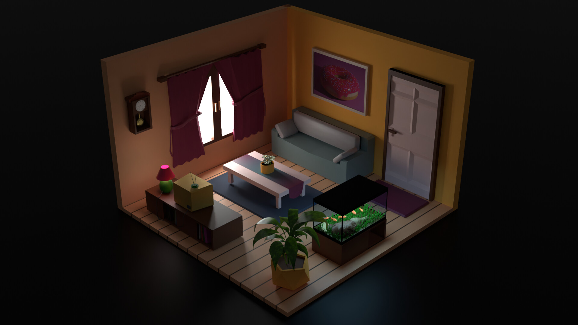 ArtStation - Isometric Living Room