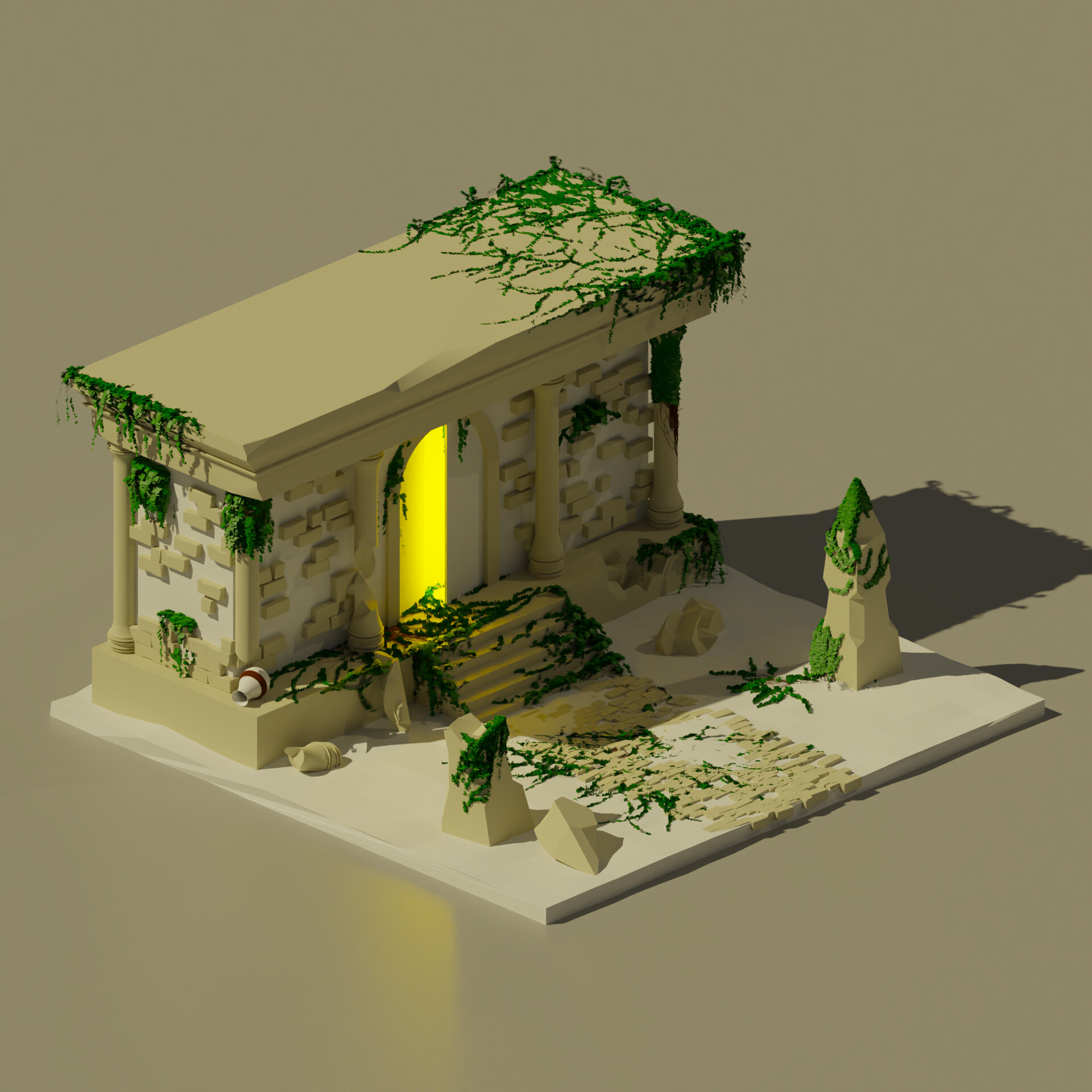 ArtStation - The Temple (Isometric)