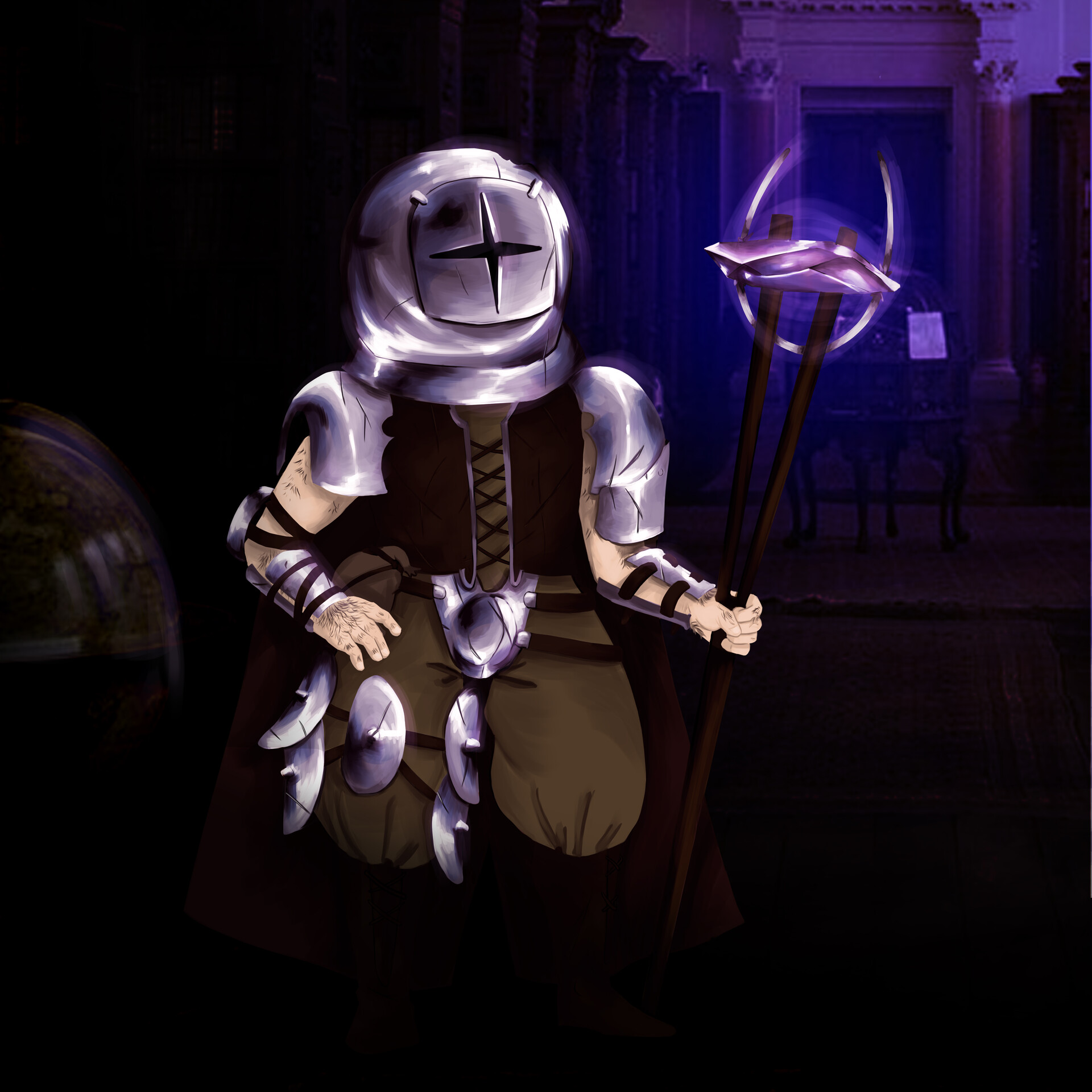 ArtStation - Vicard, the full plate Mage!