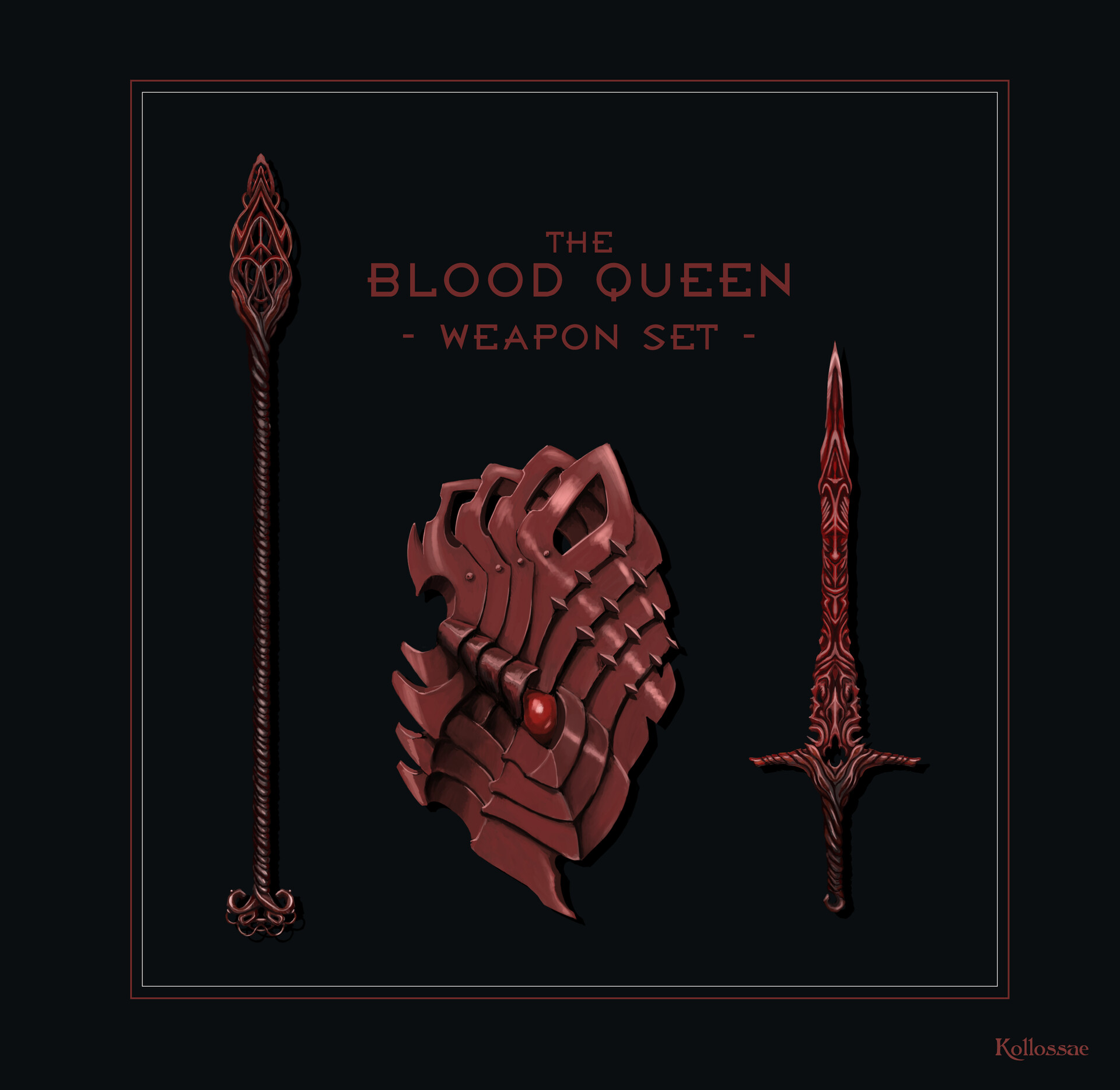 ArtStation - The Blood Queen Weapon Set