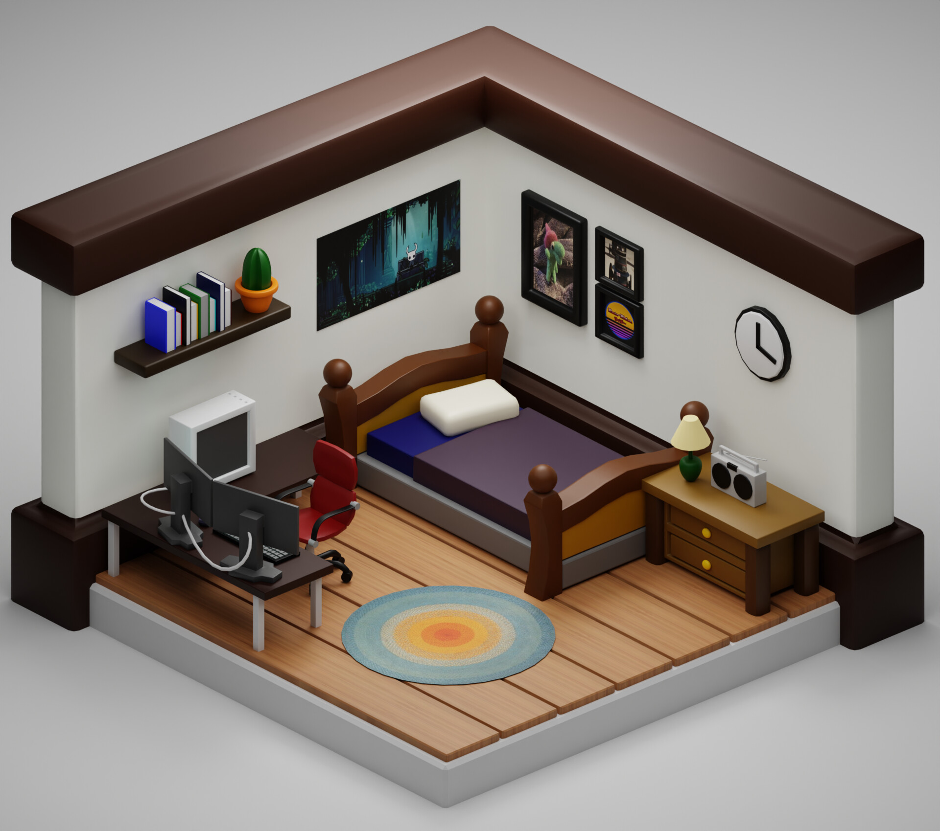 ArtStation - Bedroom Orthographic