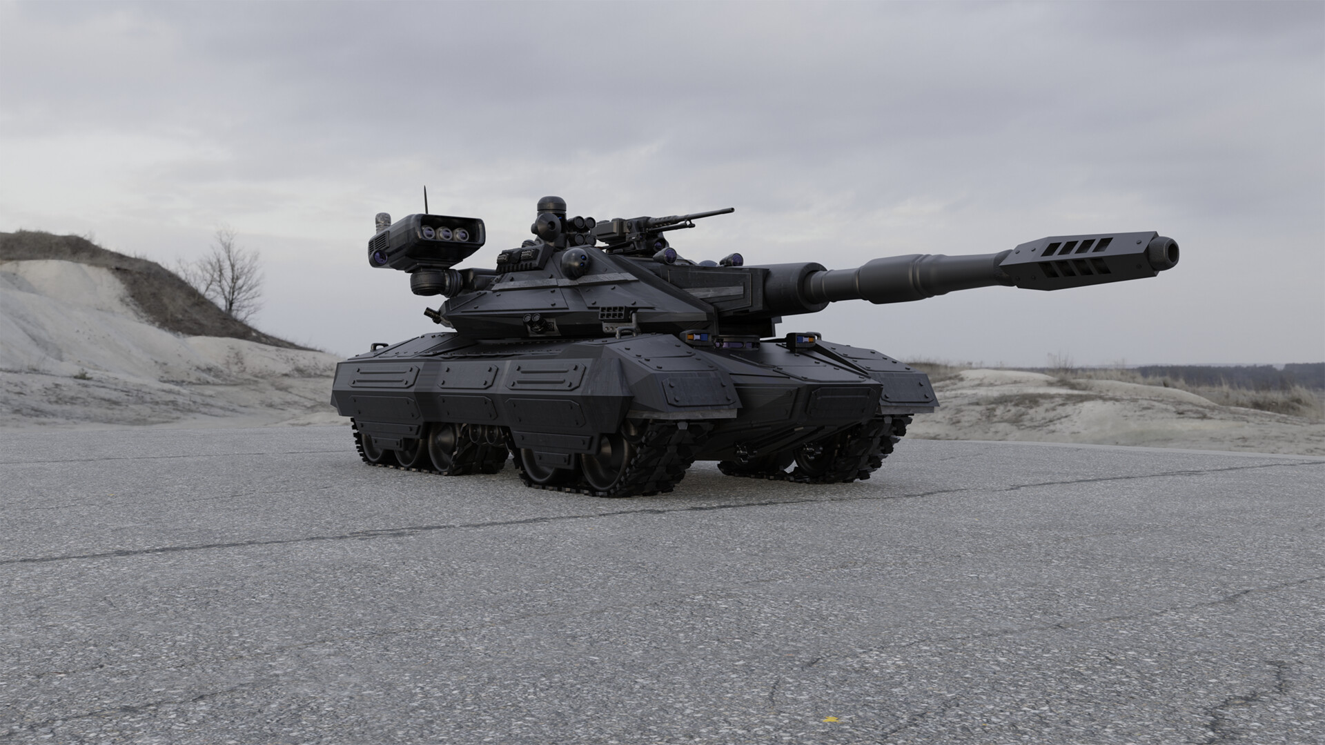 ArtStation - Concept heavy tank MT-4 "Stonebreaker"