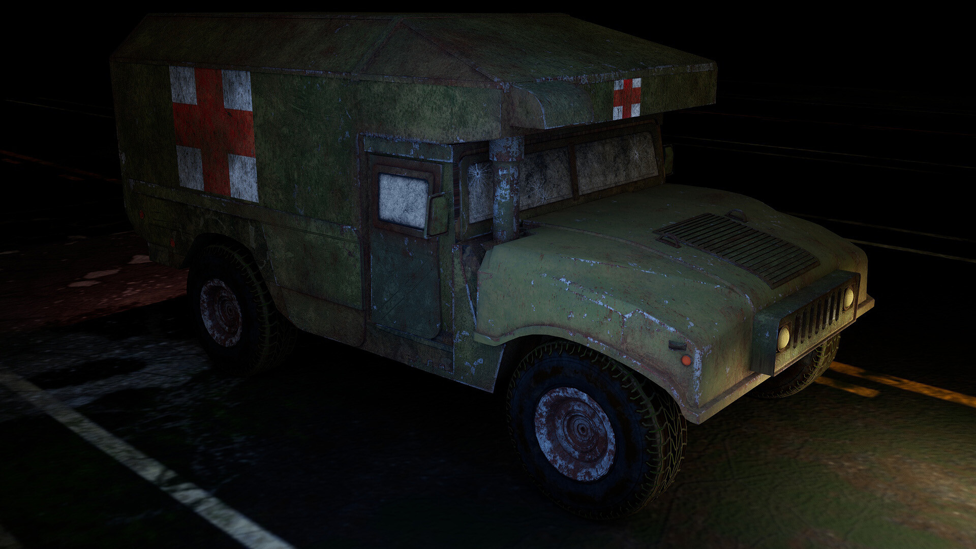 ArtStation - Humvee 2 CT Ambulance Prop [WIP]