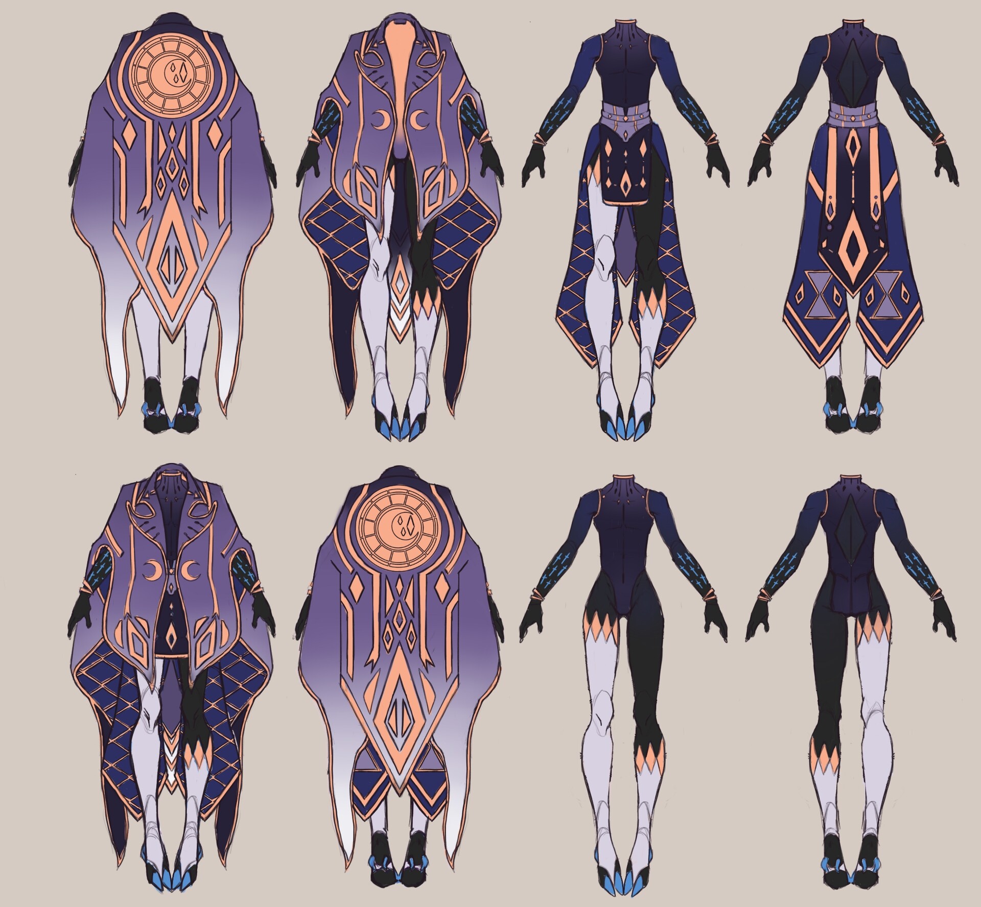 ArtStation - Character Clothes concept colour design