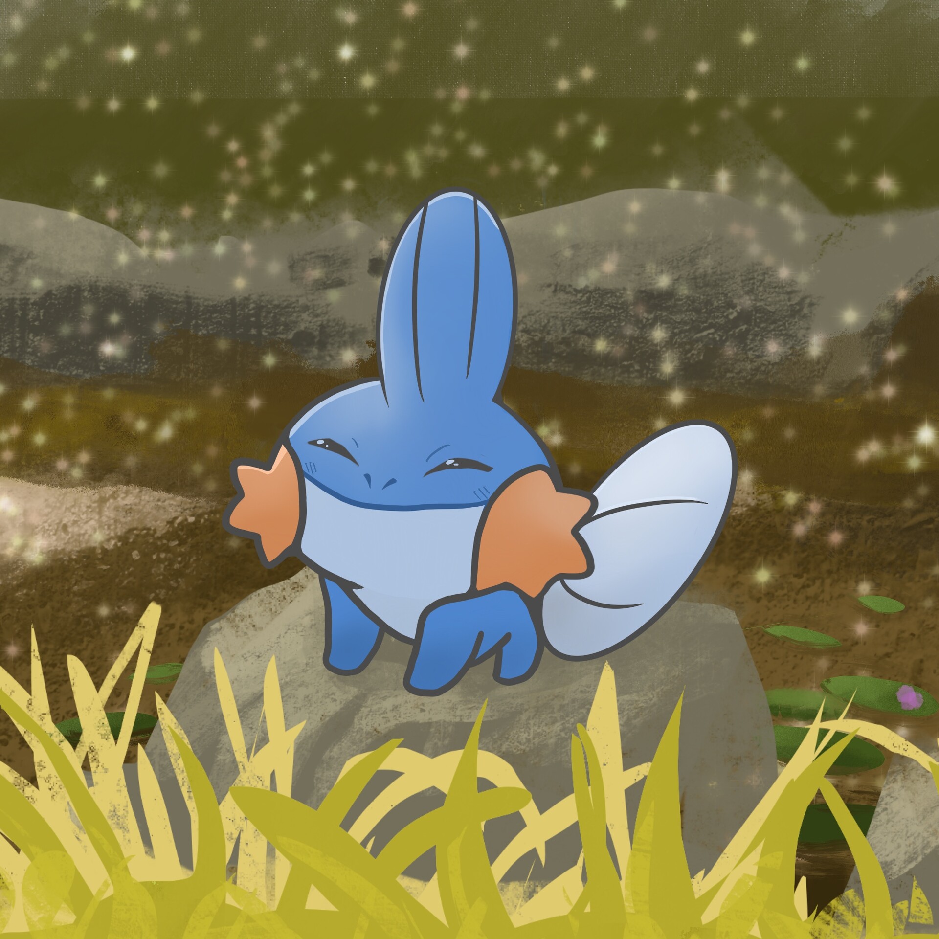 ArtStation - Mudkip in a swamp