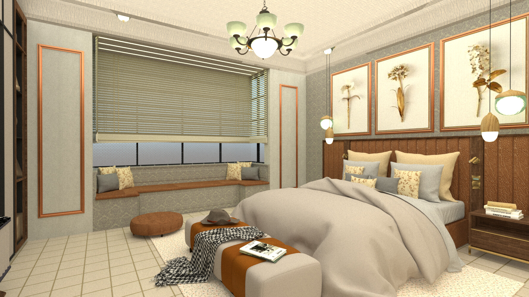 ArtStation - CLASSIC BEDROOM + WARDROBE DESIGN