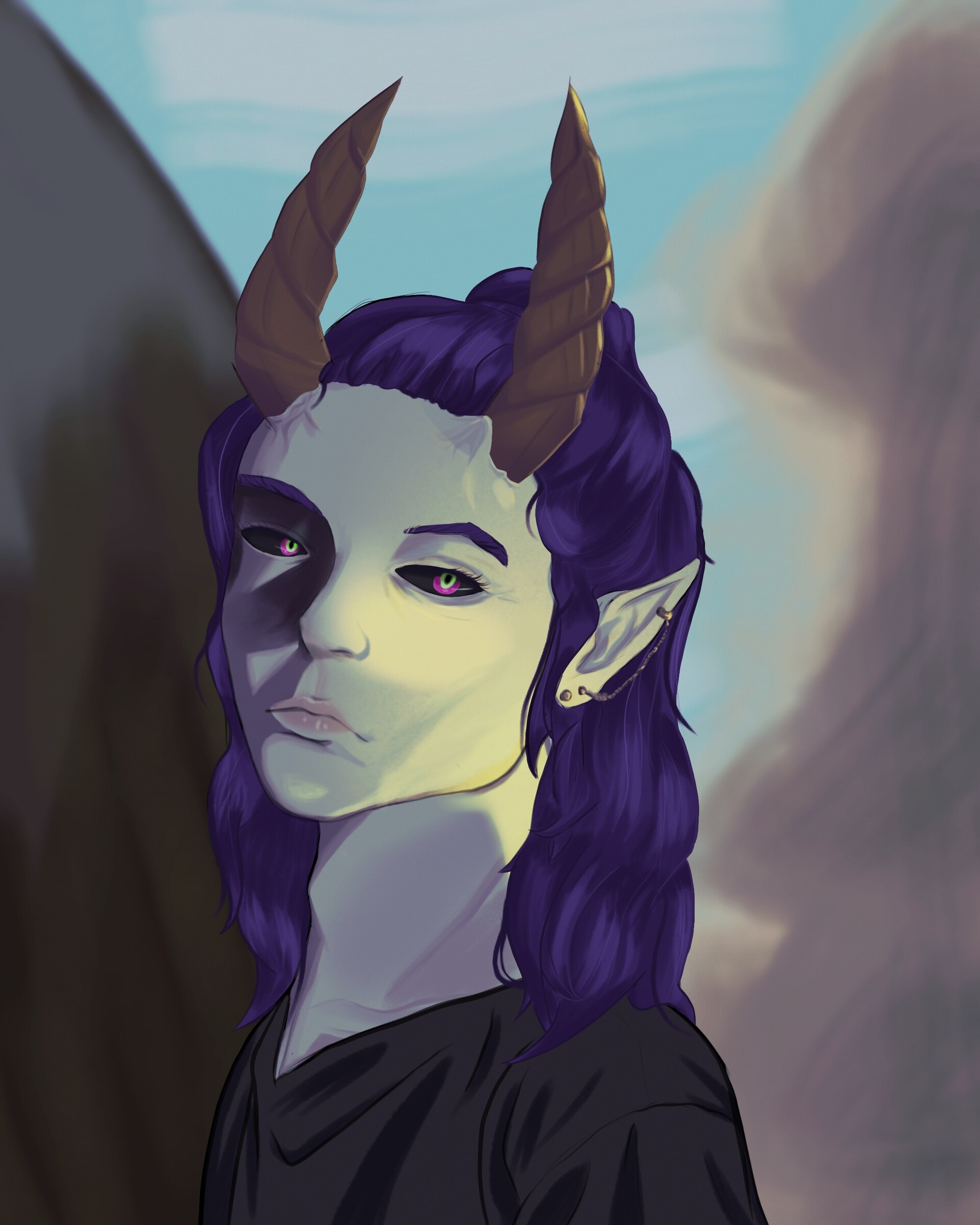 ArtStation - Tiefling portrait - Touya