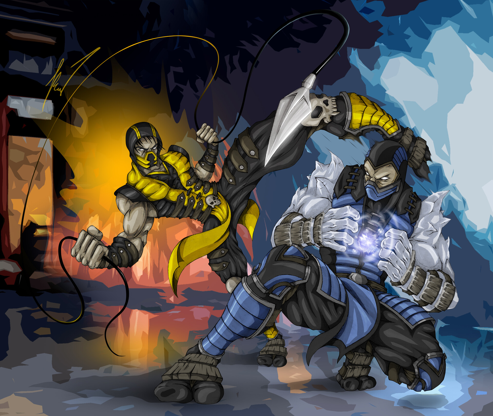 Sub Zero And Scorpion Cartoons Sub Zero + Scorpion = BFF (Part 1)