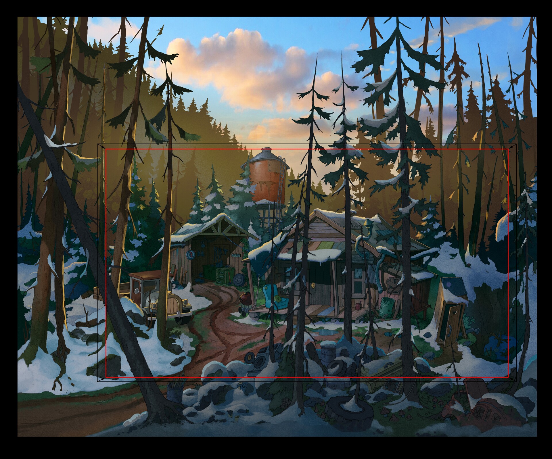 ArtStation - Bamse and the Thunder Bells (Background Layouts)