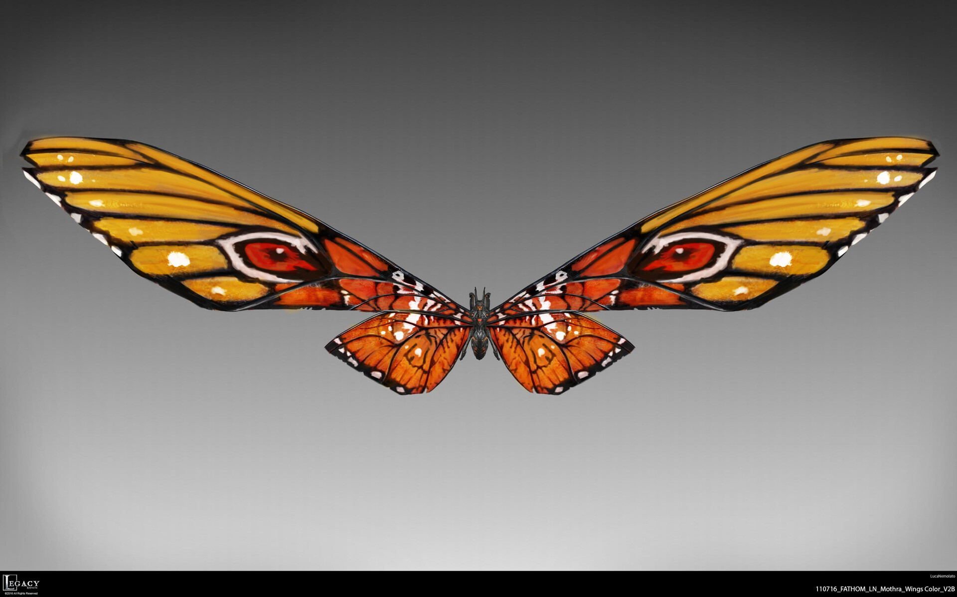 Luca Nemolato - Godzilla King of the Monsters - Mothra Wings designs