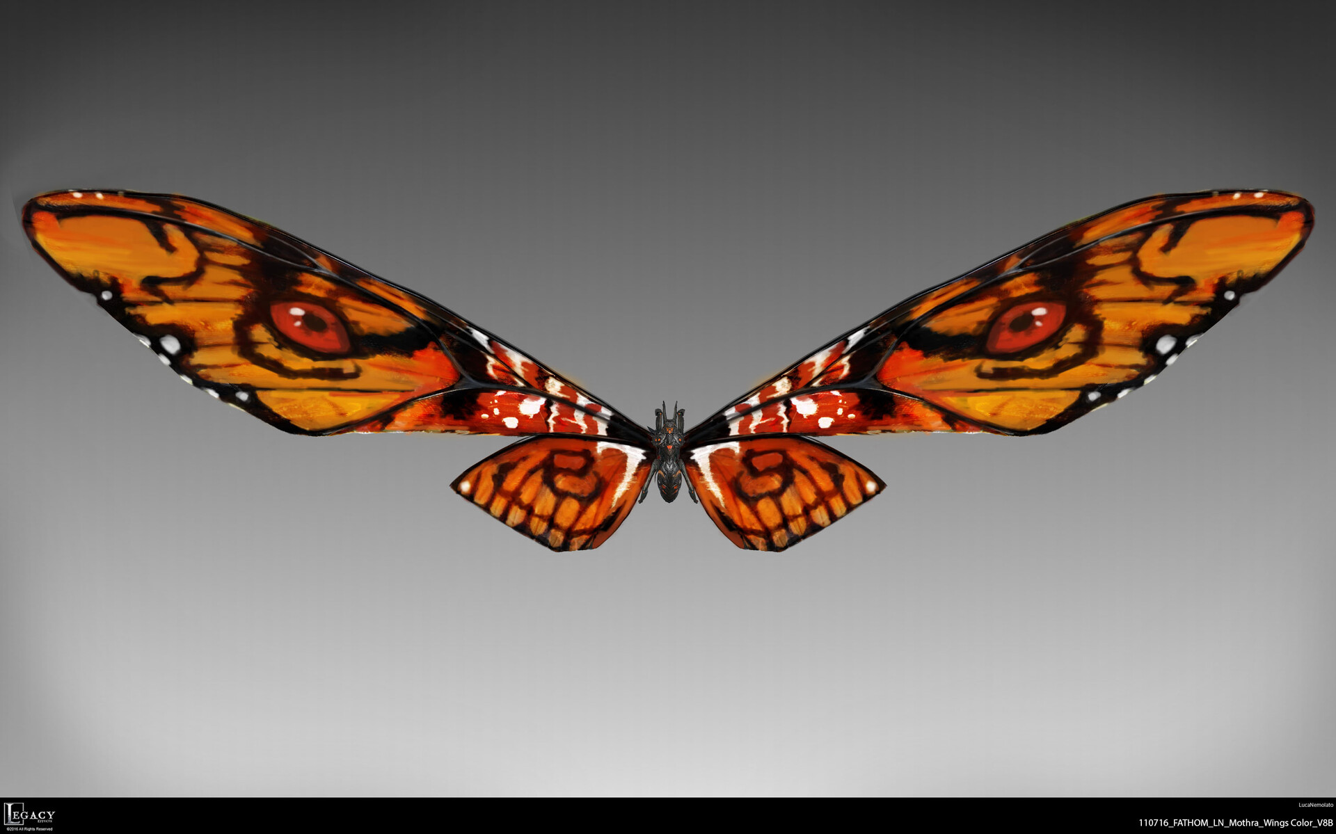 Luca Nemolato - Godzilla King of the Monsters - Mothra Wings designs