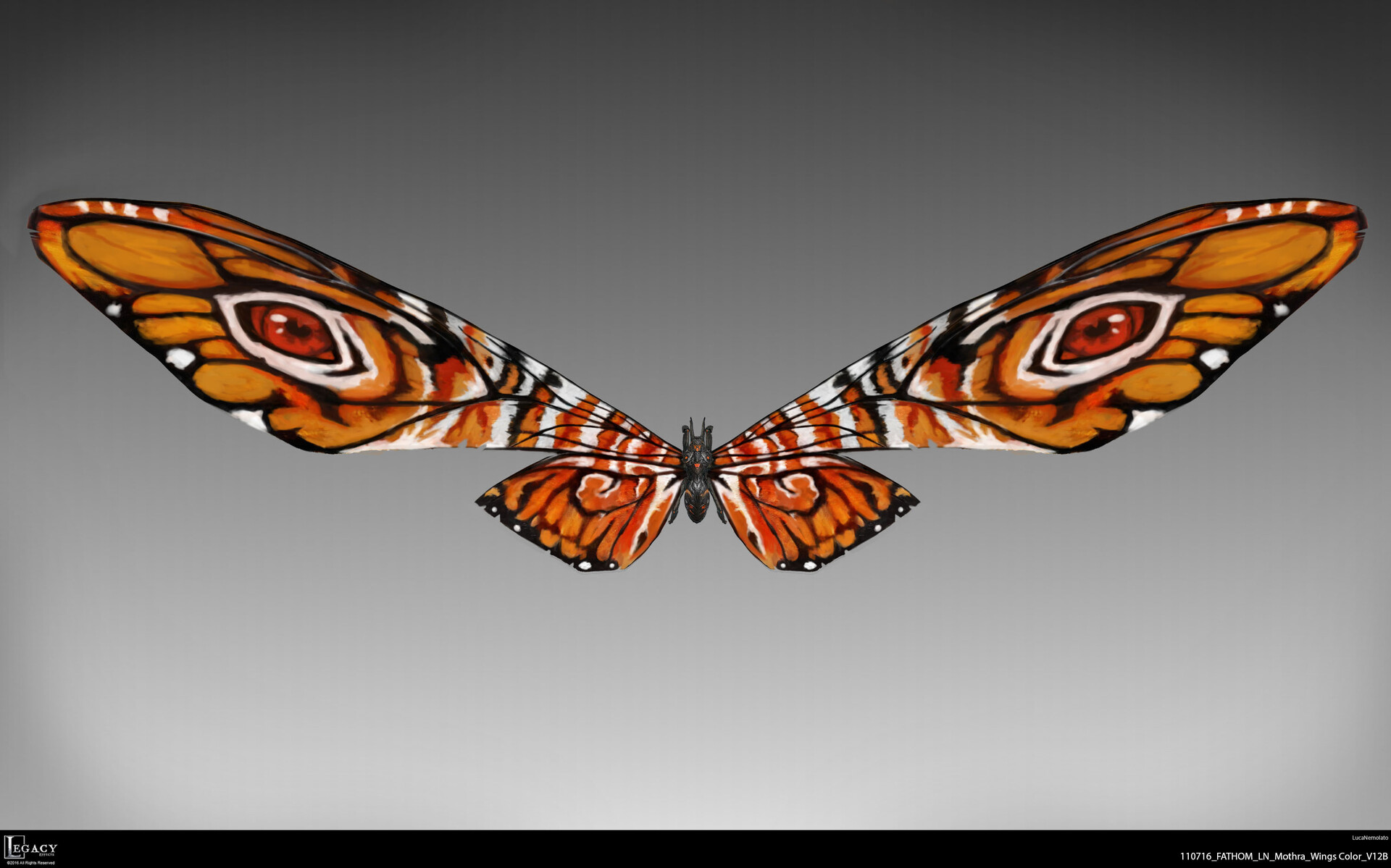 Luca Nemolato - Godzilla King of the Monsters - Mothra Wings designs