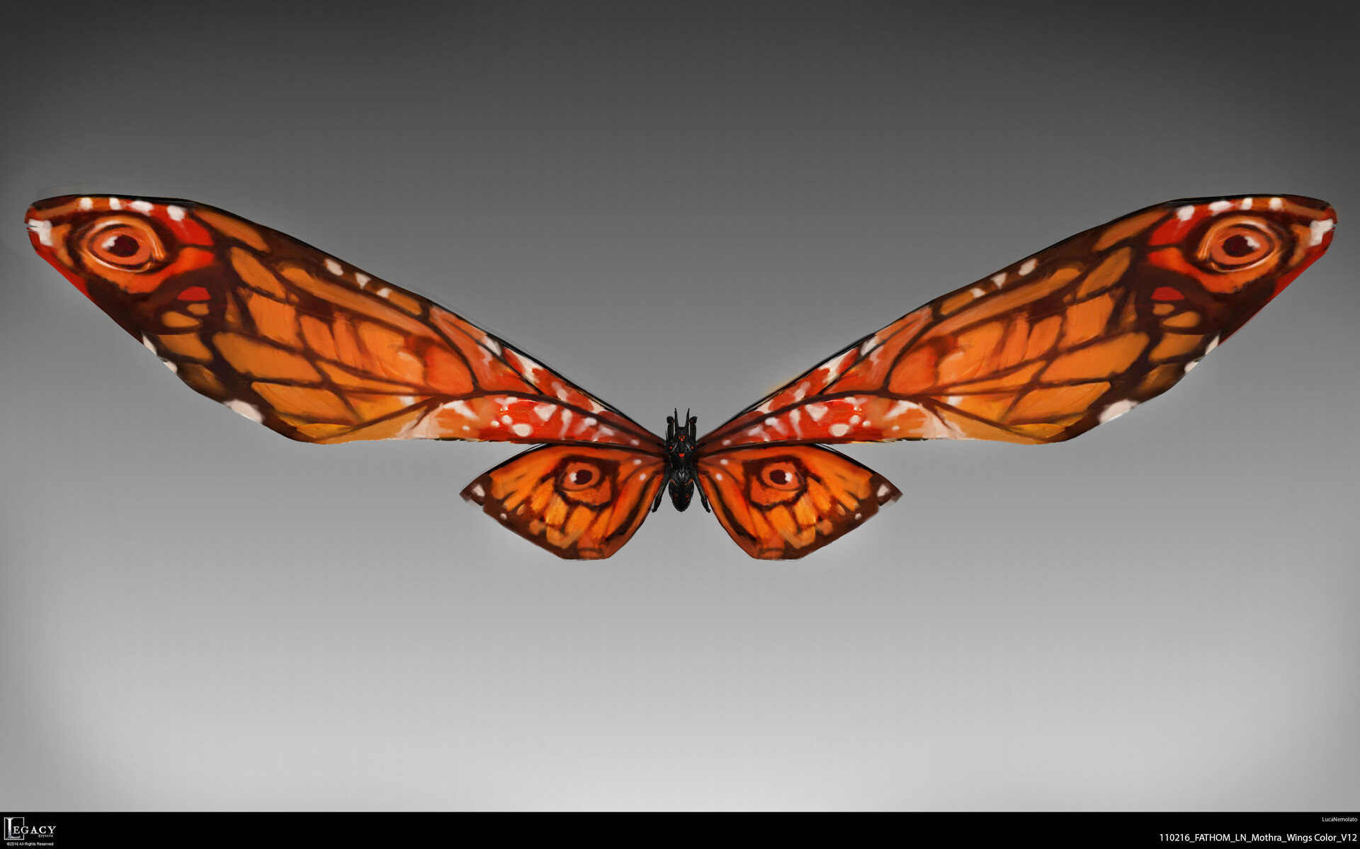 Luca Nemolato - Godzilla King of the Monsters - Mothra Wings designs