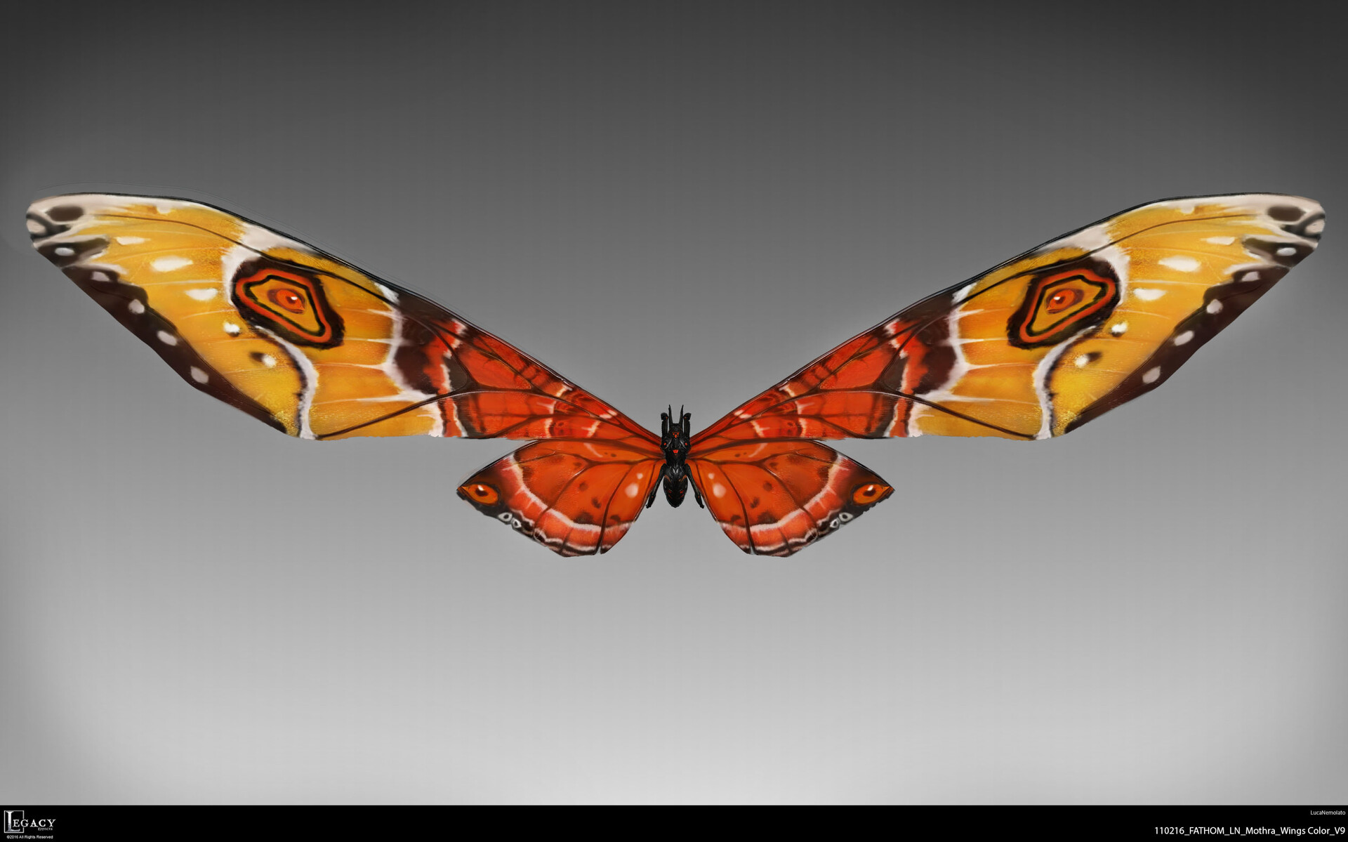 Luca Nemolato - Godzilla King of the Monsters - Mothra Wings designs