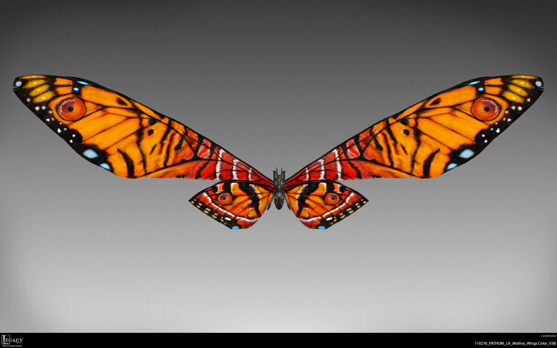 Luca Nemolato - Godzilla King of the Monsters - Mothra Wings designs