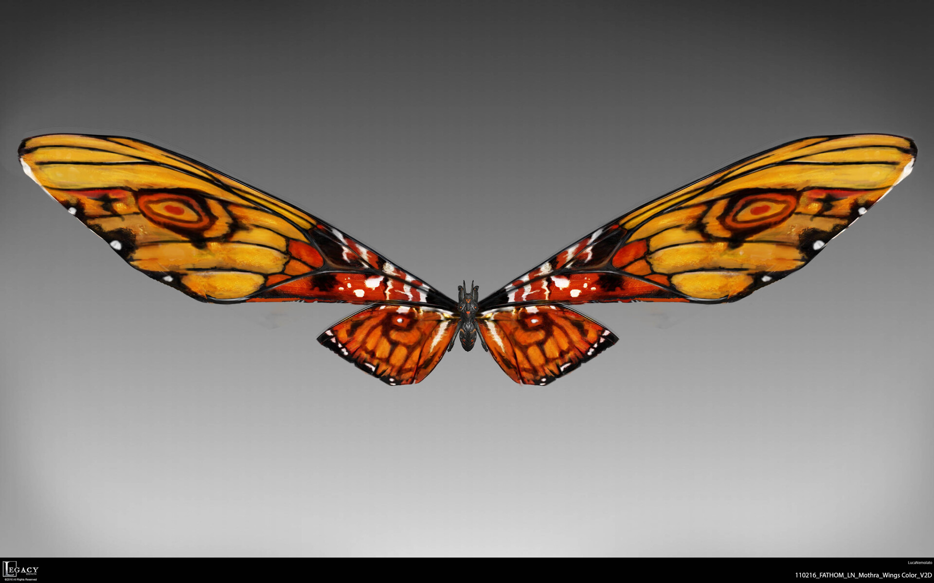 Luca Nemolato - Godzilla King of the Monsters - Mothra Wings designs