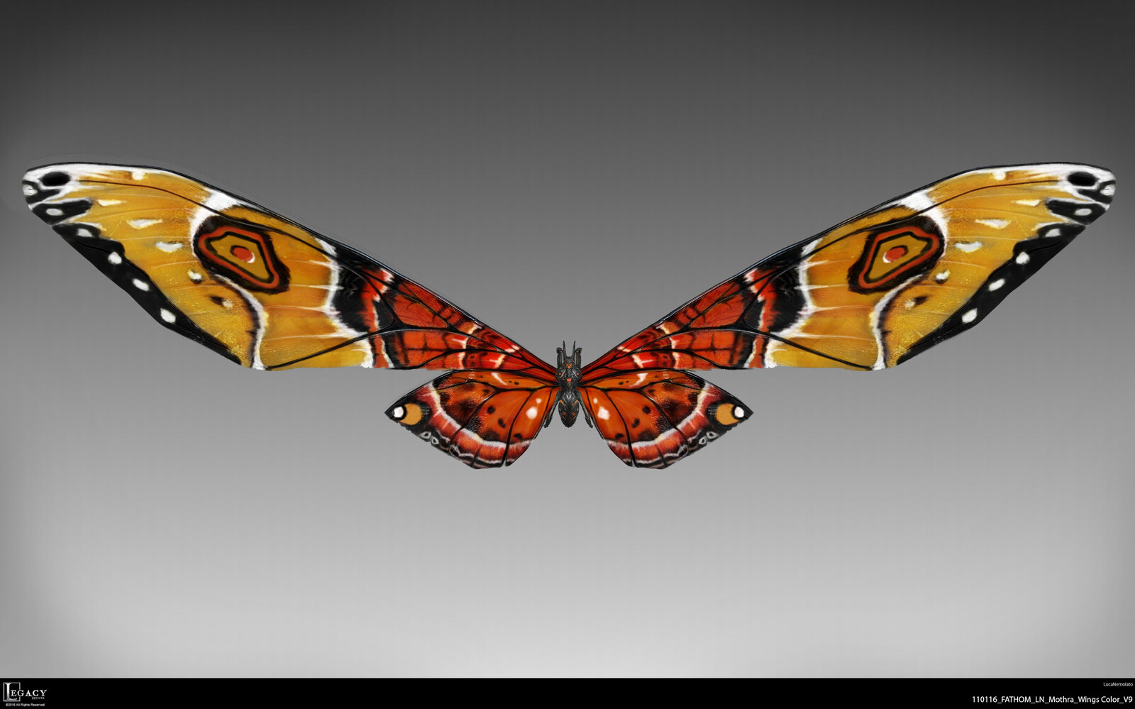 Luca Nemolato - Godzilla King of the Monsters - Mothra Wings designs