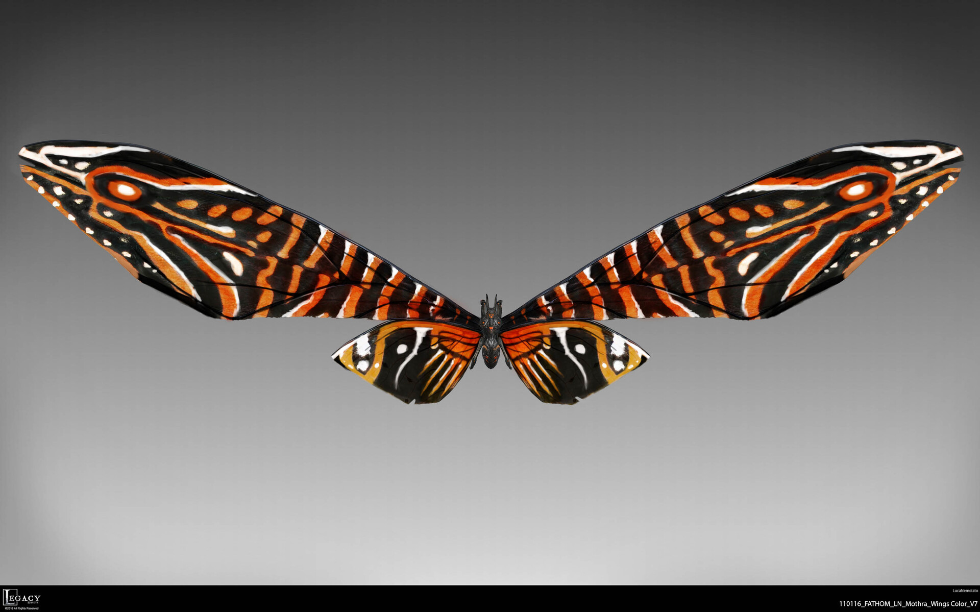 Luca Nemolato - Godzilla King of the Monsters - Mothra Wings designs