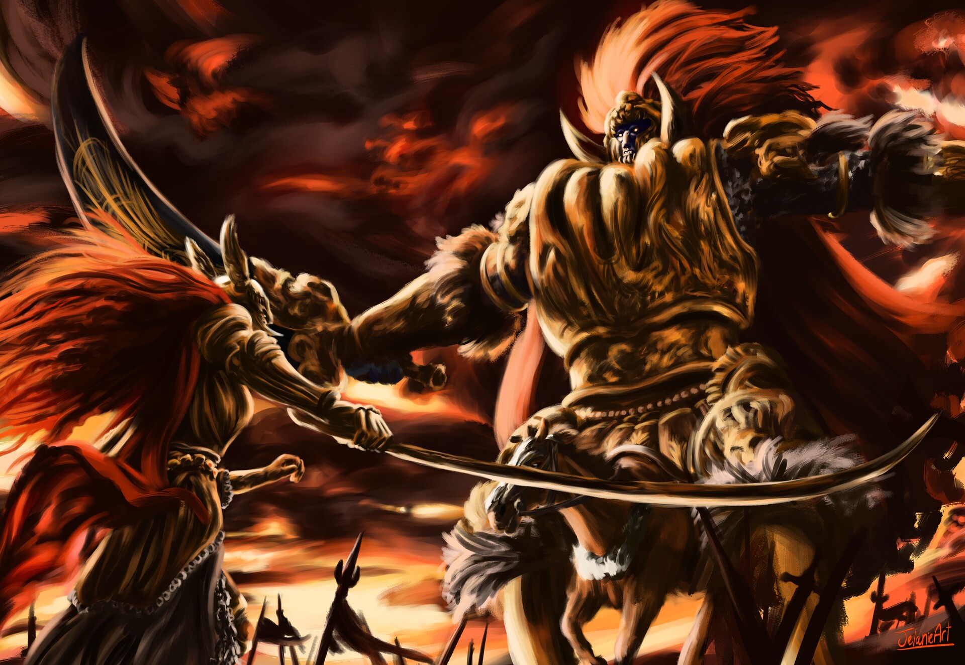 ArtStation - Malenia vs Radahn