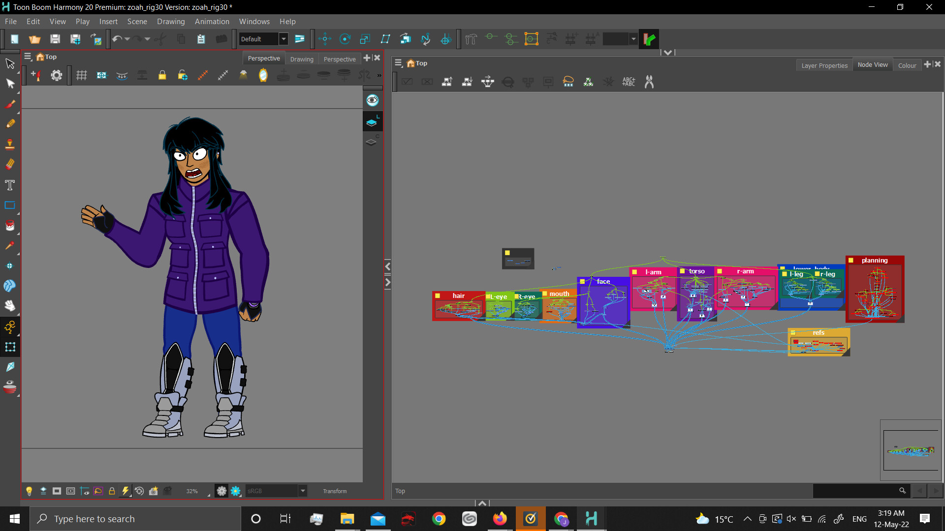 ArtStation - Zoah - 2D character rig project
