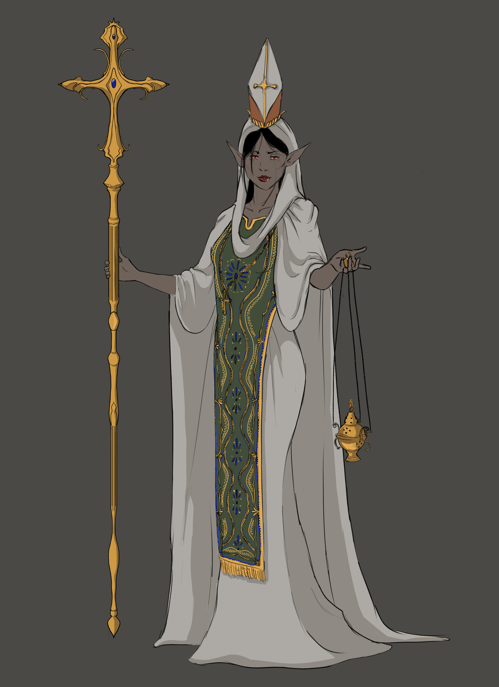 ArtStation - Elven Priestess