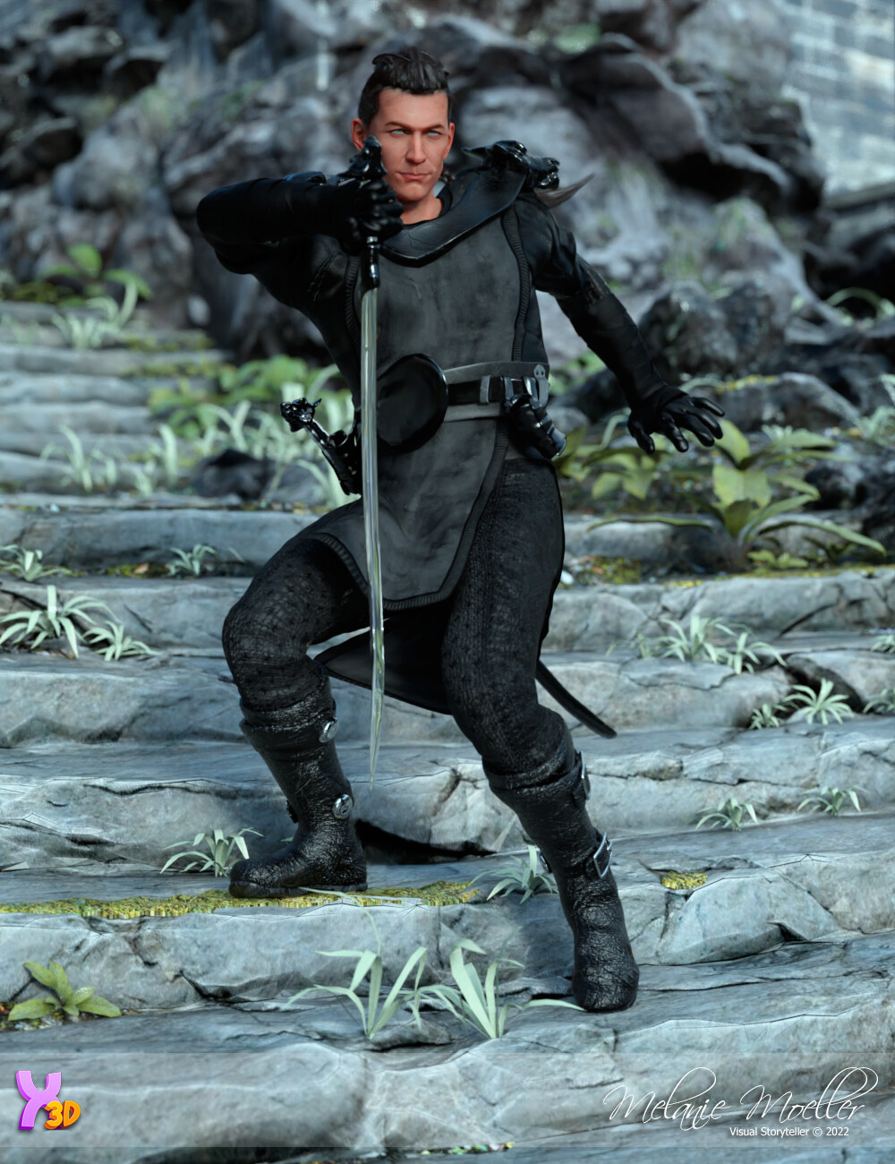Xtreme3D Studio - Lyones dForce Monk Outfit & Texture Pack for G8M by Lyone
