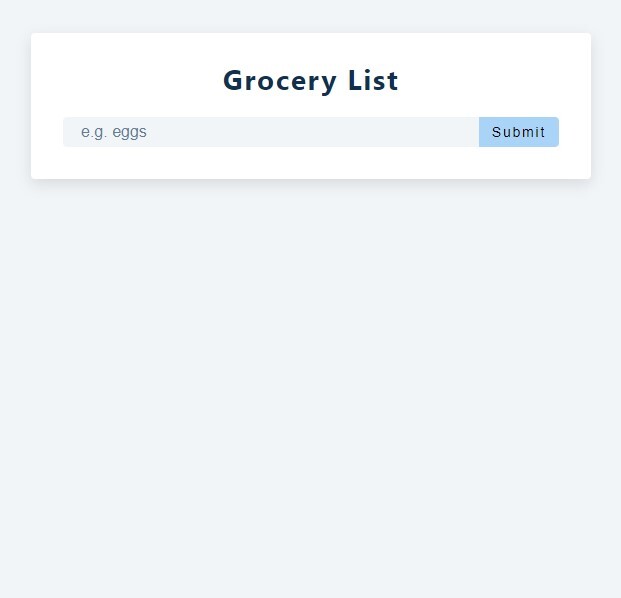 ArtStation - Grocery List Web Application