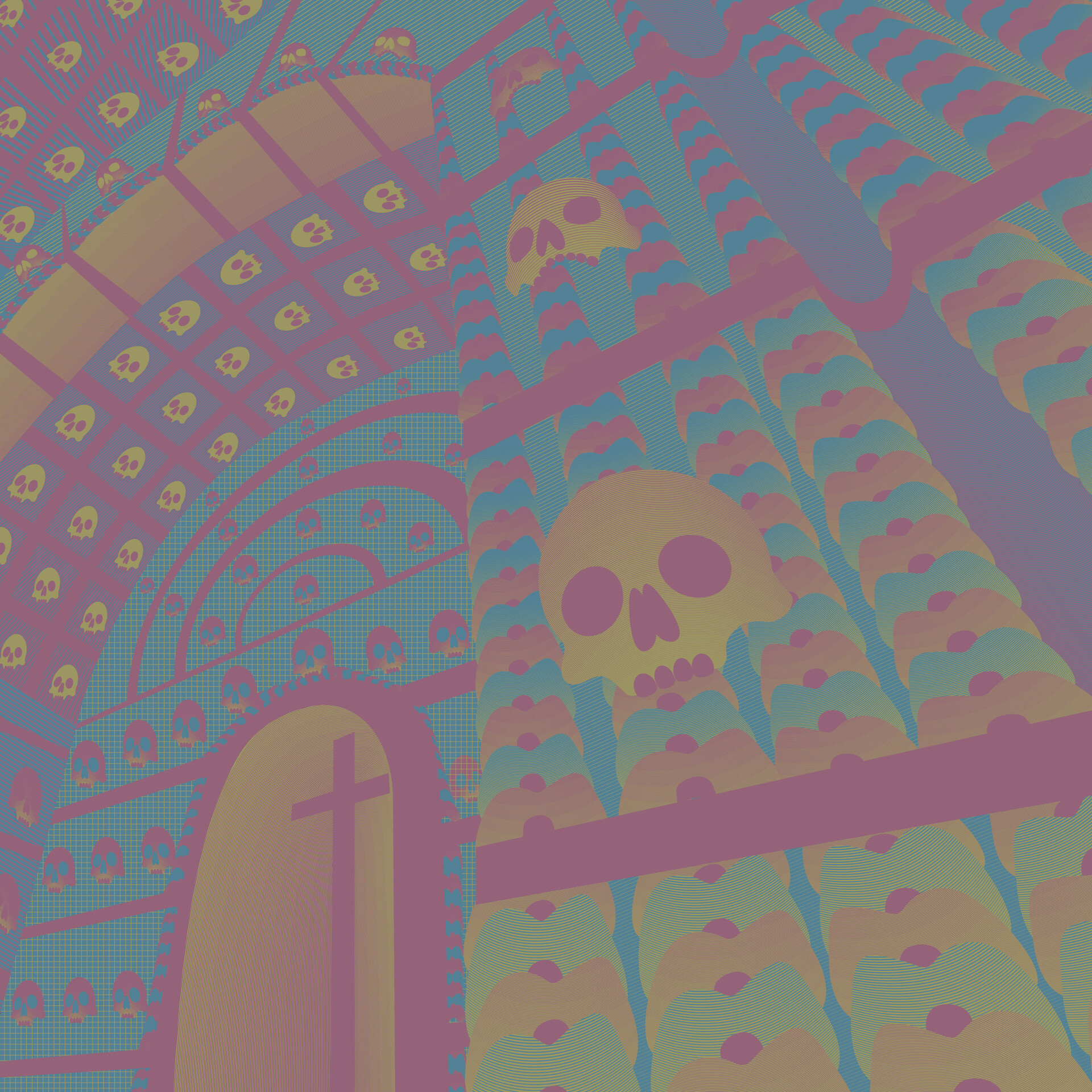 ArtStation - 3 colors: skull