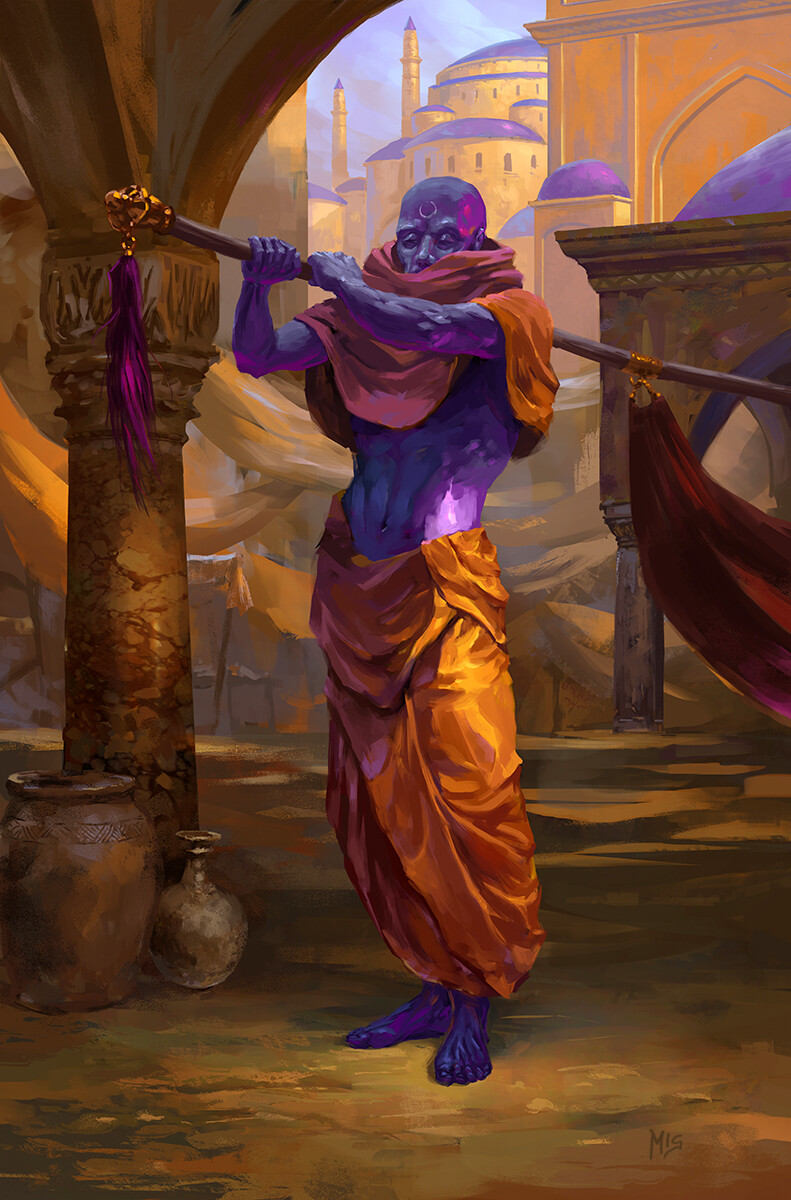 ArtStation - Blue monk