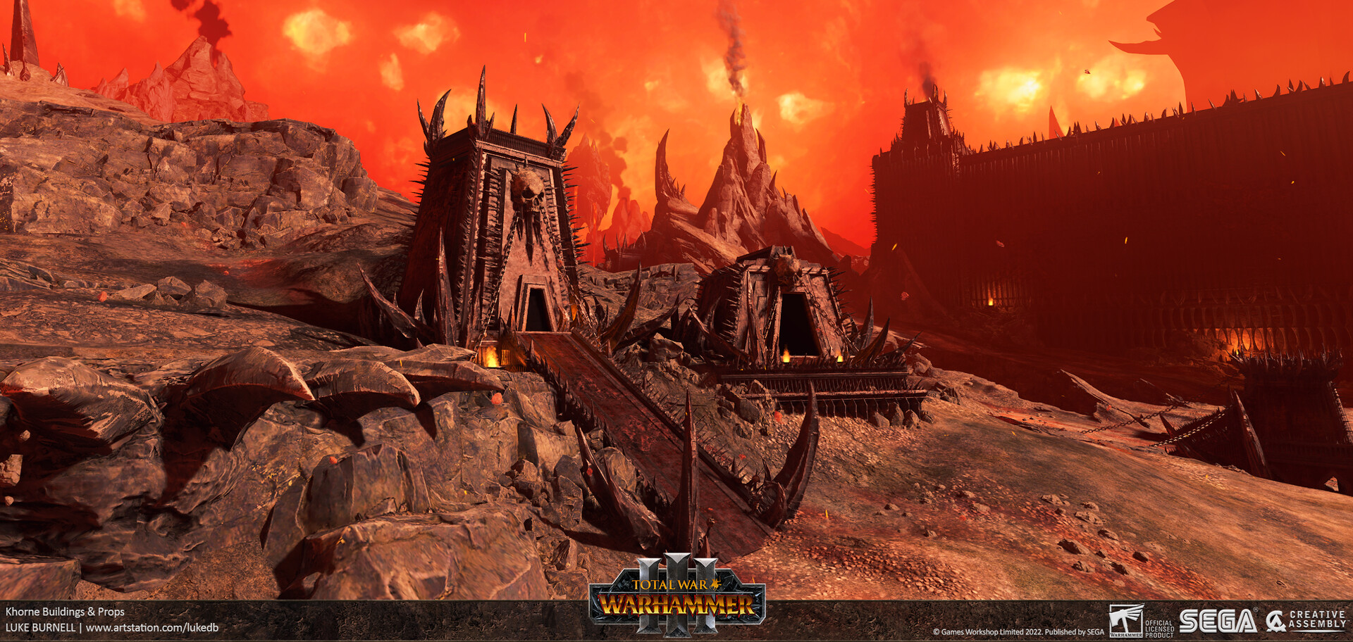 Luke Burnell - Total War: Warhammer 3 - Khorne Buildings and Props