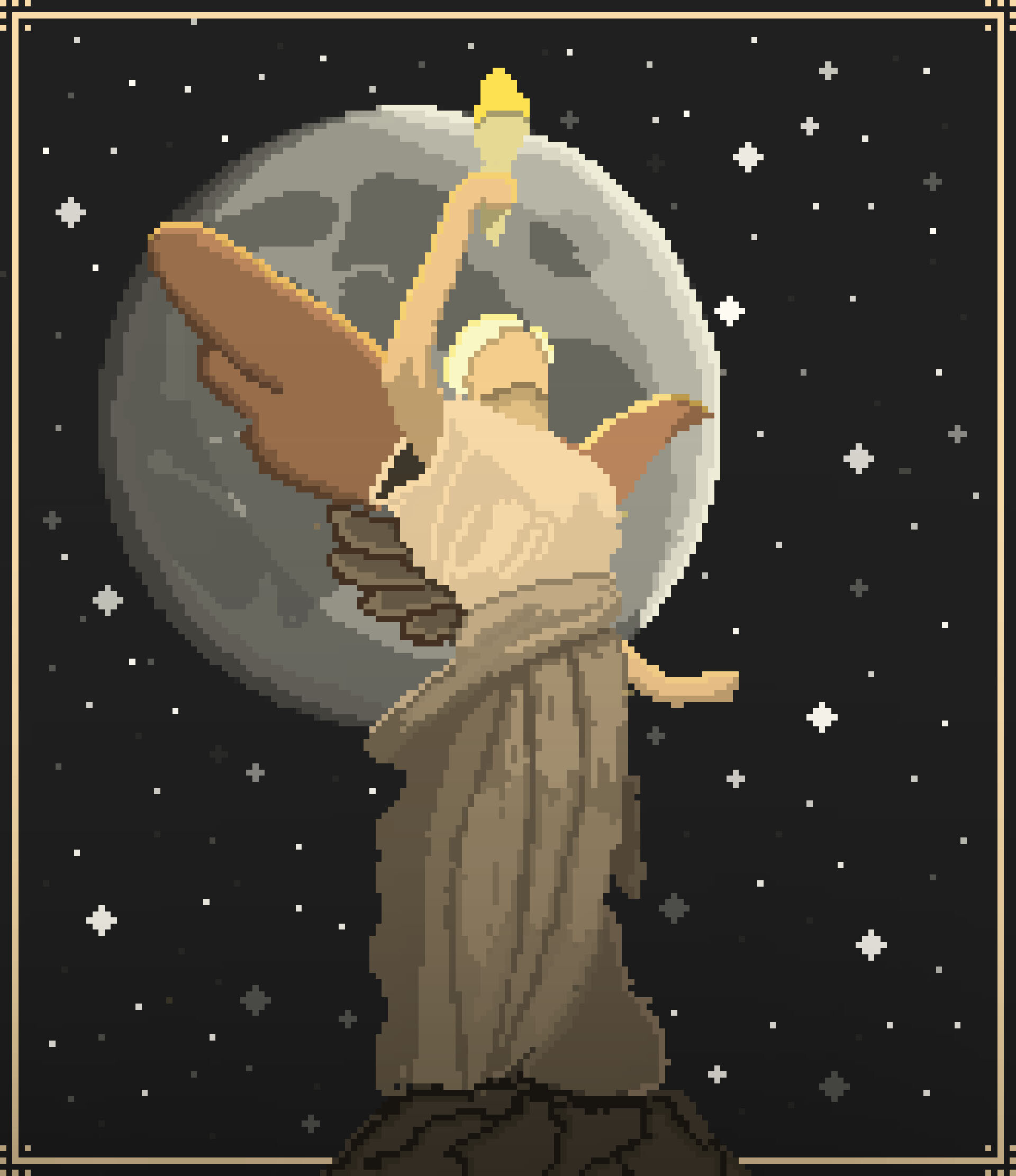 ArtStation - Moonlight Statue Pixel Art