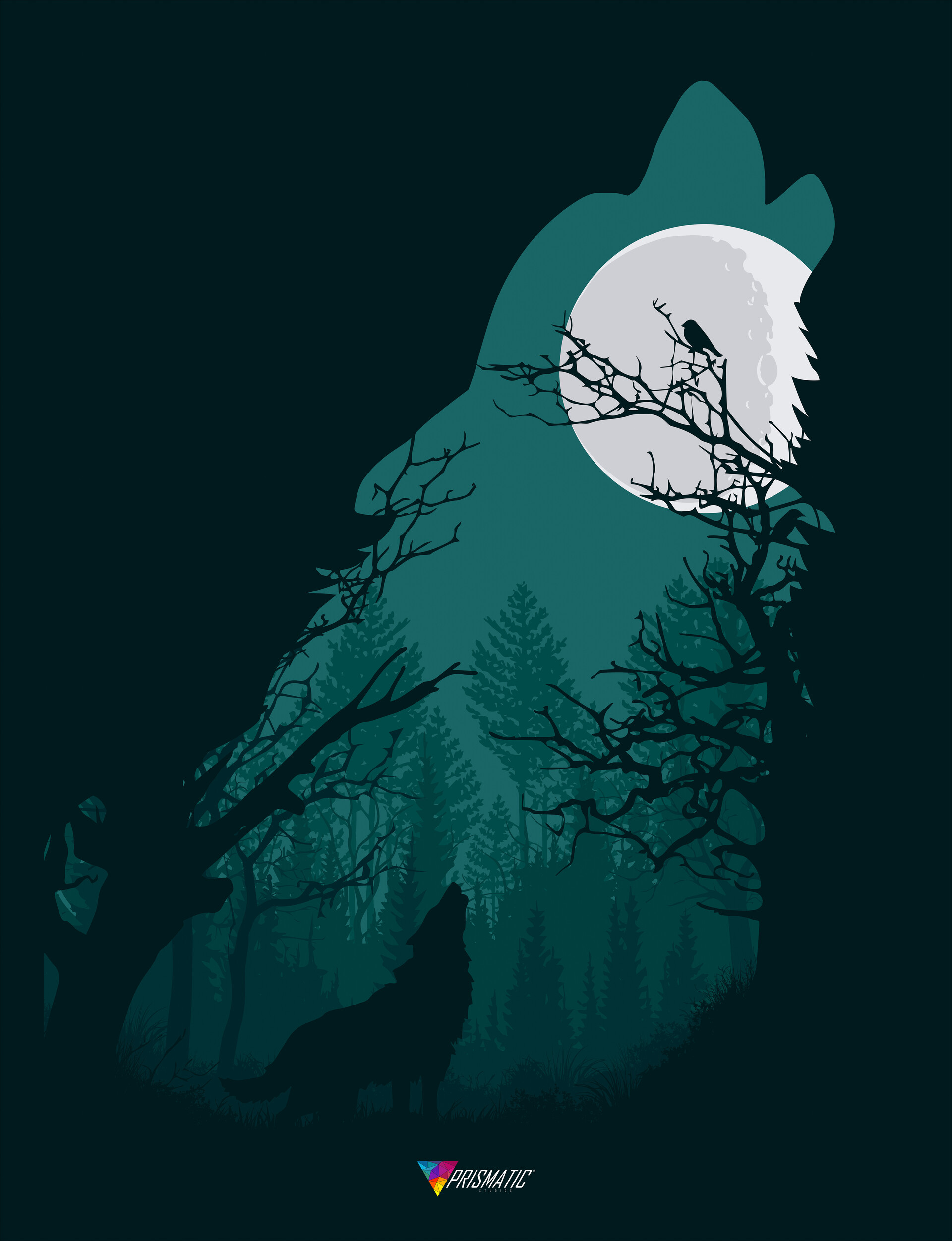 ArtStation - Wolf in Forest