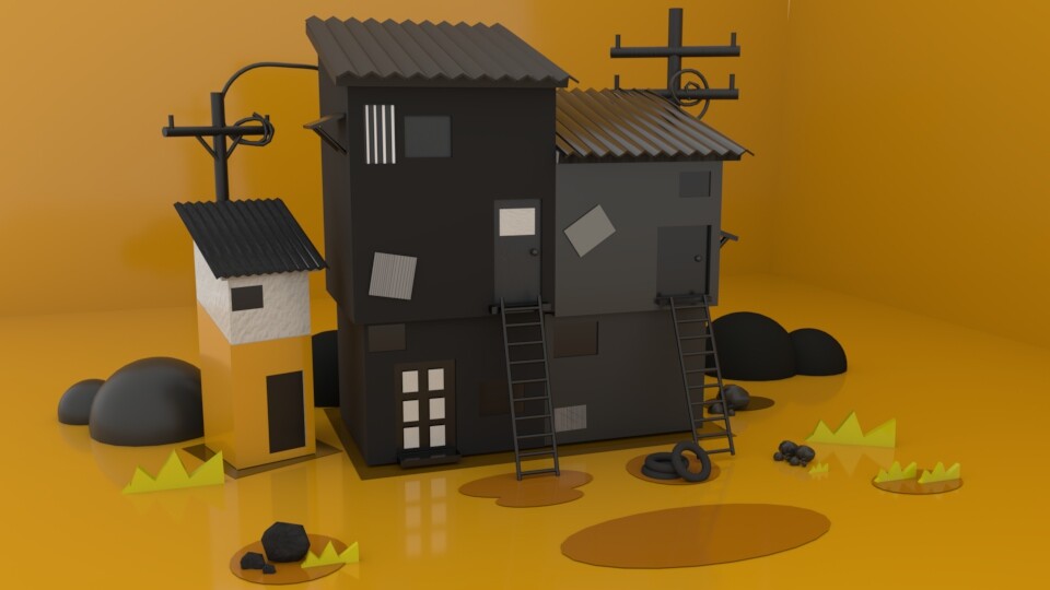 ArtStation - 3d outdoor set modelling