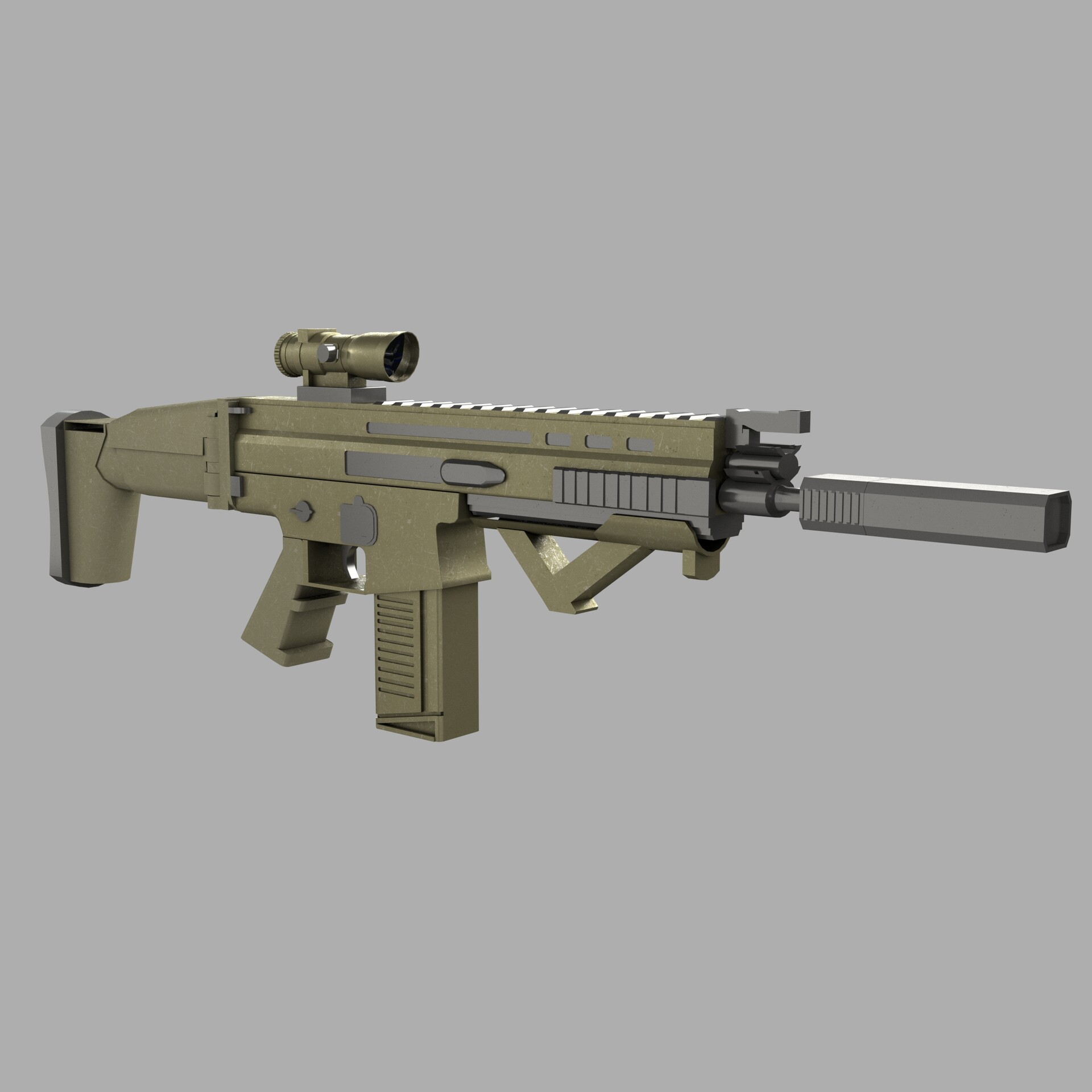 ArtStation - Scar Gun Model