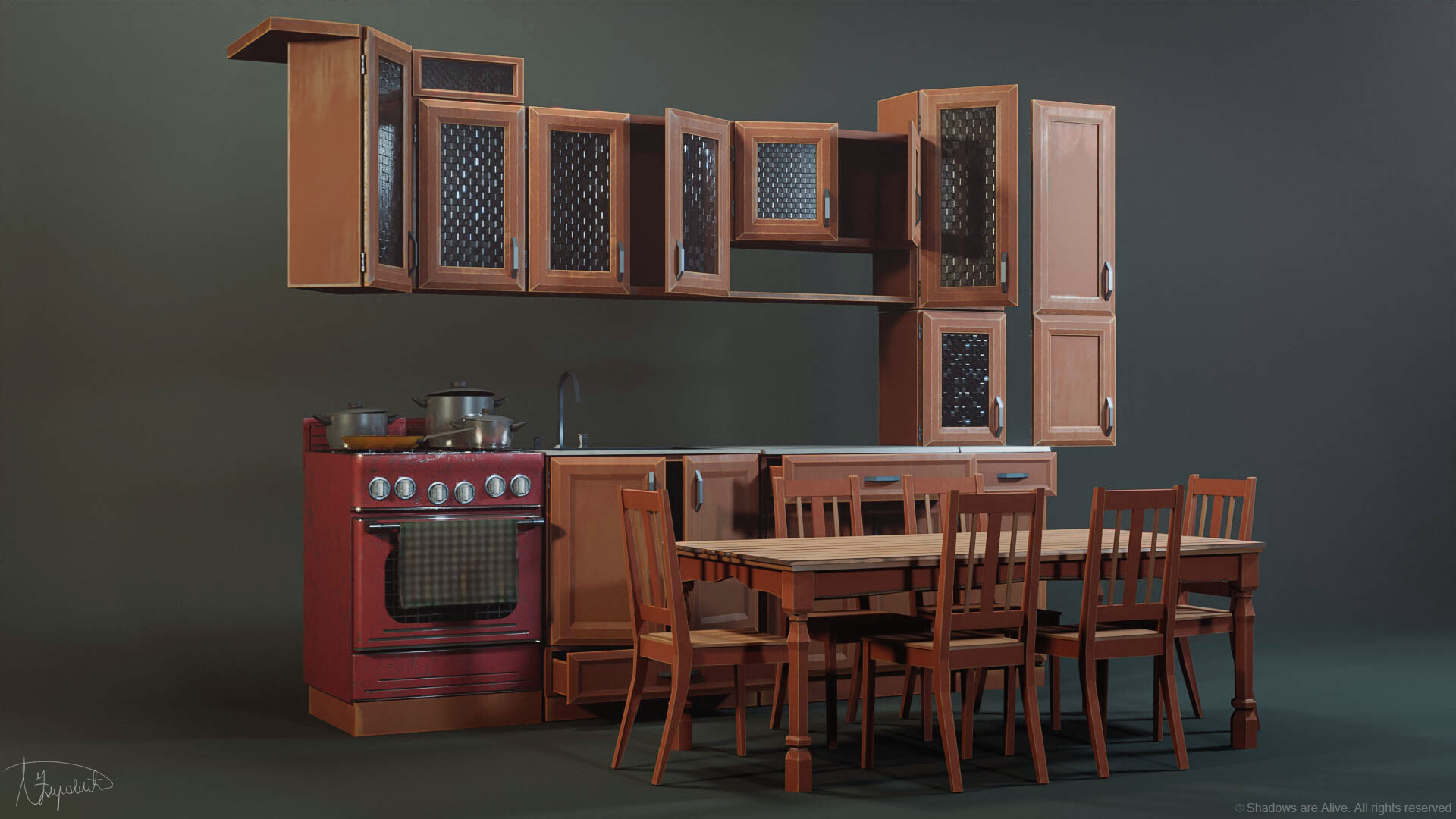 ArtStation - Semi-Stylized kitchen pack