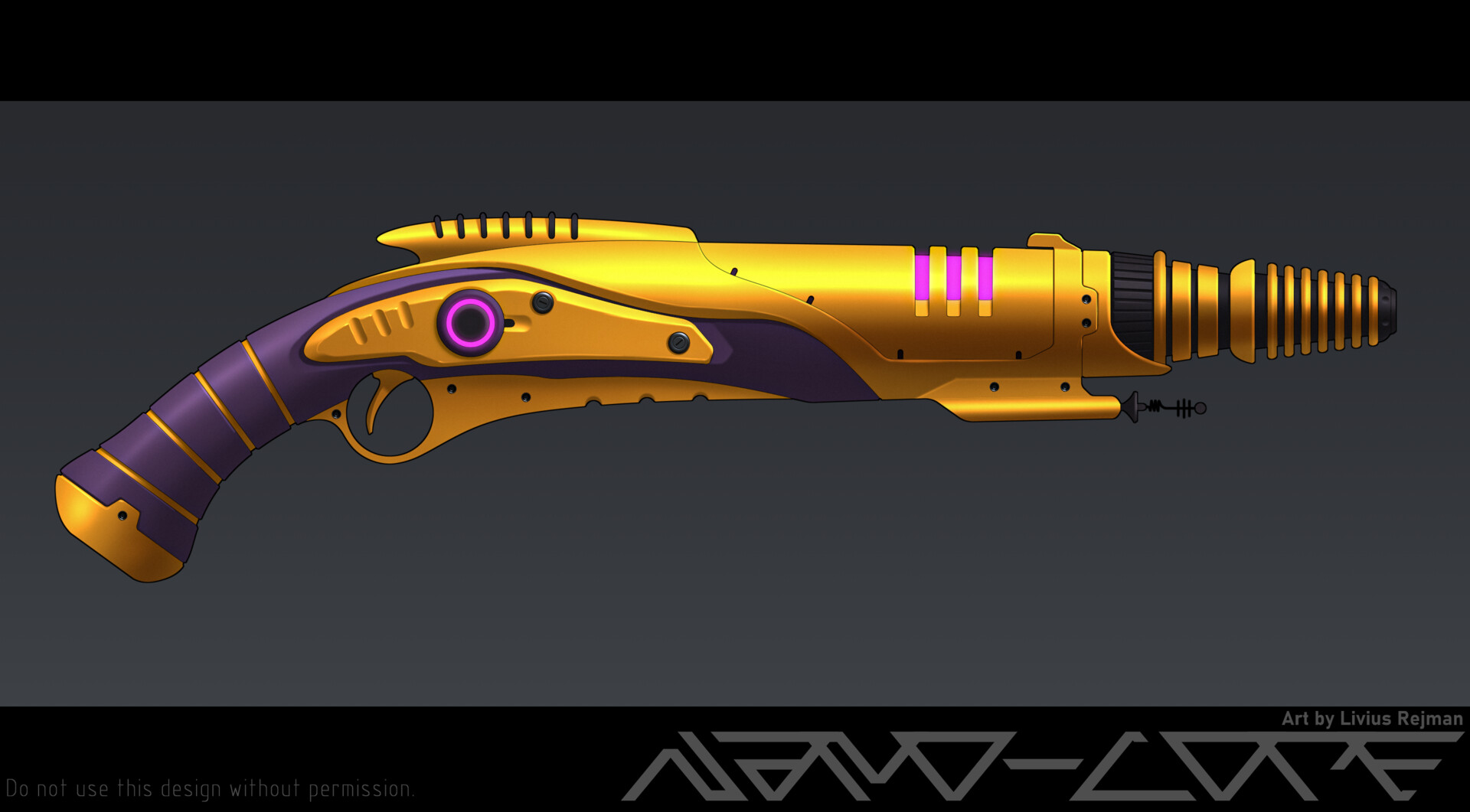 ArtStation - Retro Futuristic Golden Flintlock