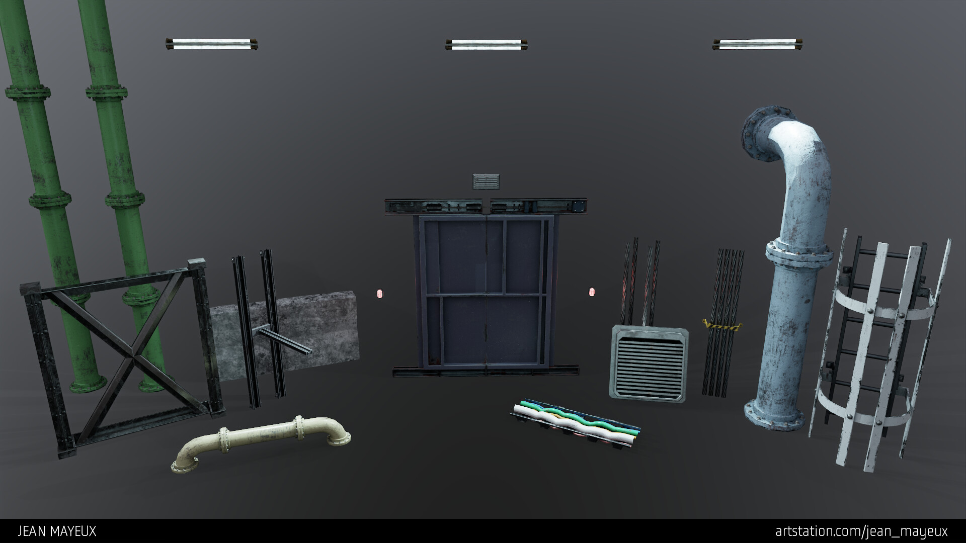 ArtStation - Elevator Shaft - Props