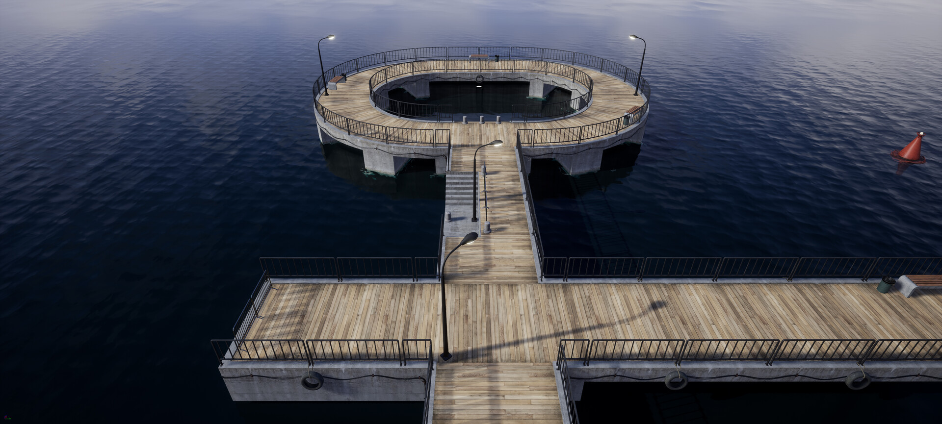 ArtStation - Concrete pier and bridge