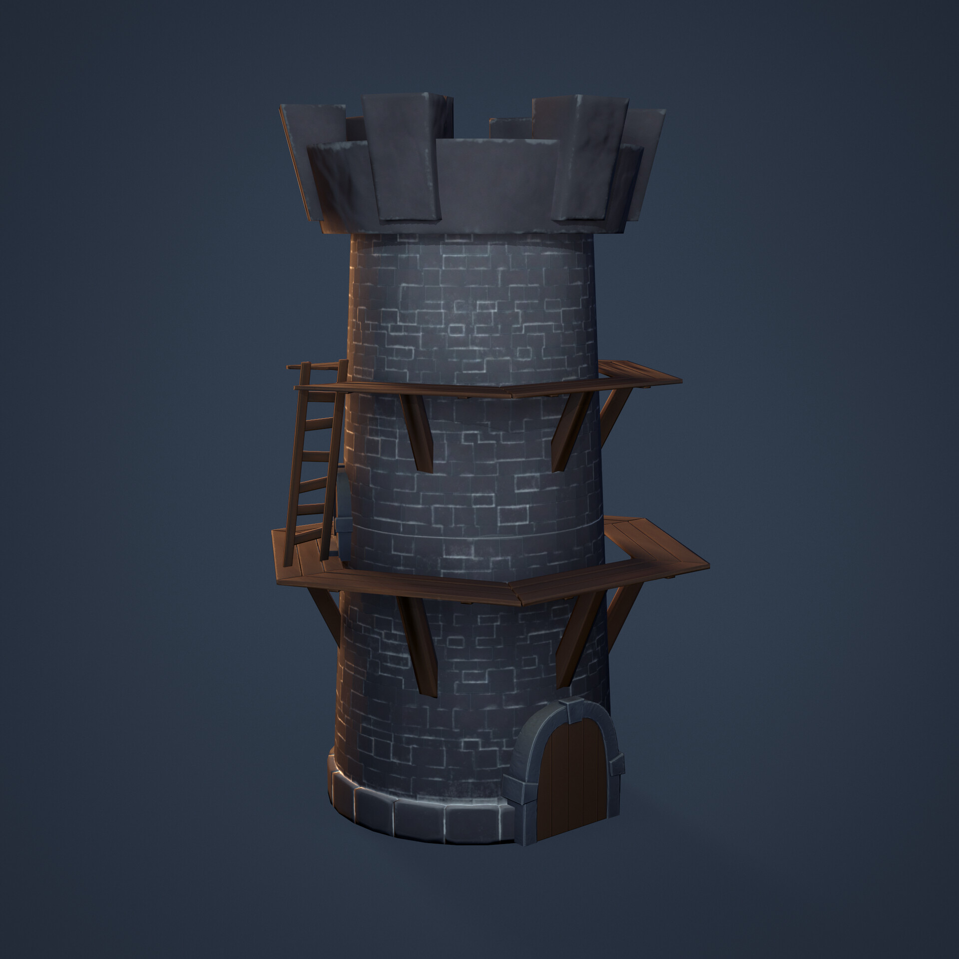 ArtStation - Stylized Medieval Tower