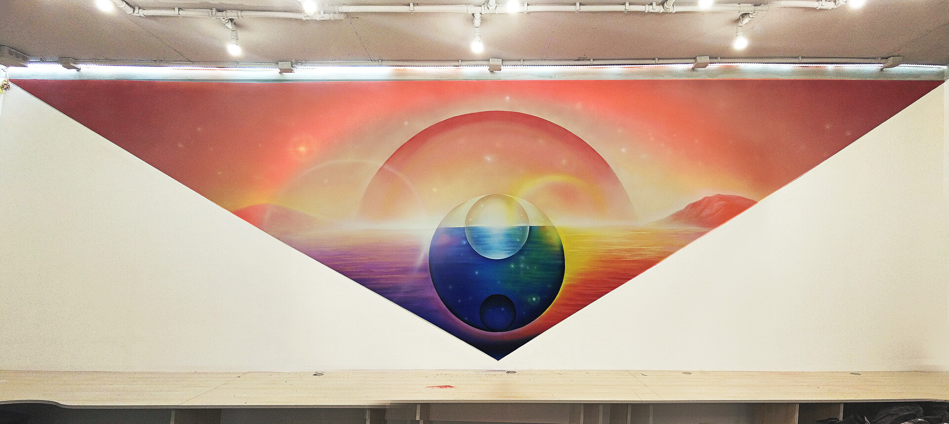 ArtStation - Abstract geometry airbrush mural series