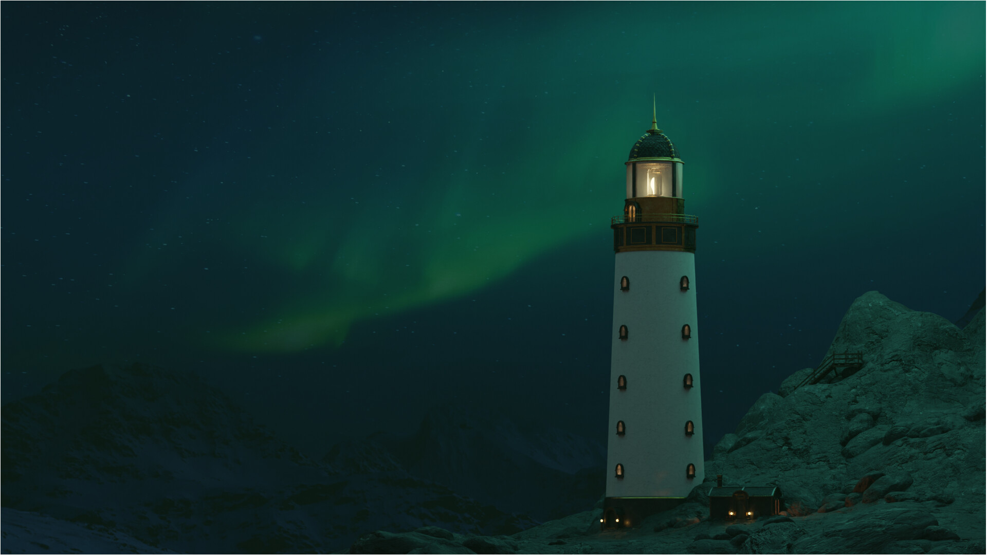 ArtStation - Northern Lighthouse