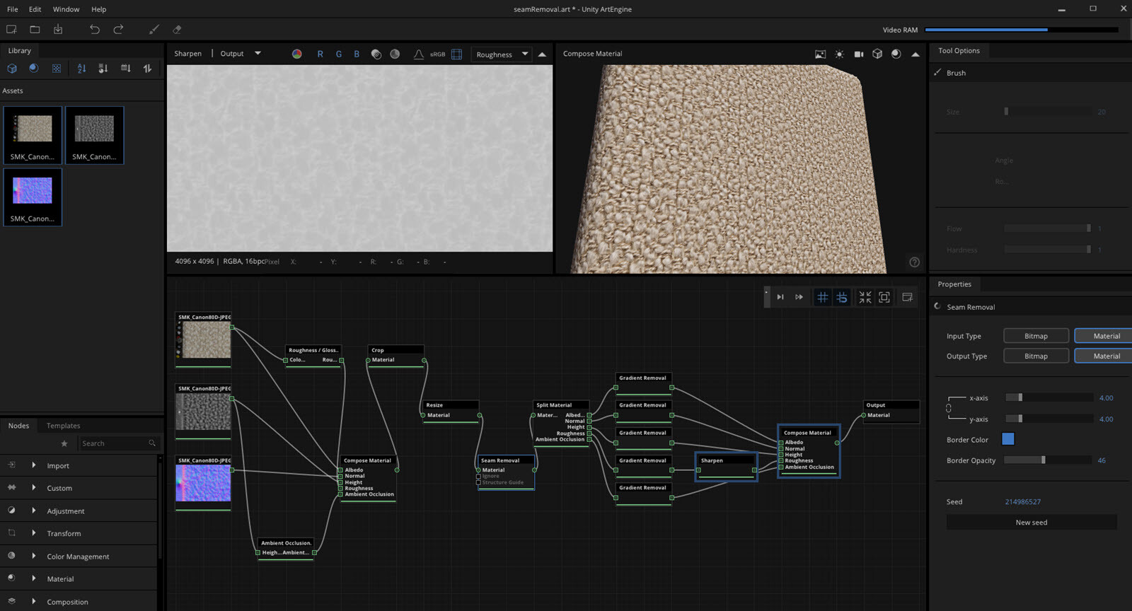 Grzegorz Baran - Artisan Weave Sourdough - Photometric Stereo based PBR Material
