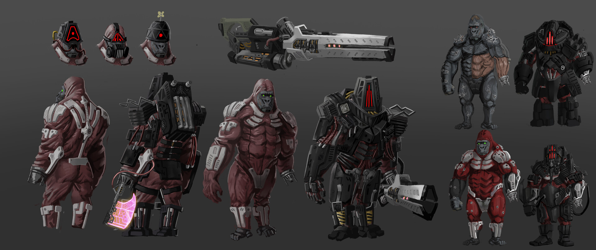 ArtStation - Secret Of Ares- Cyclops, cybernetic gorilla